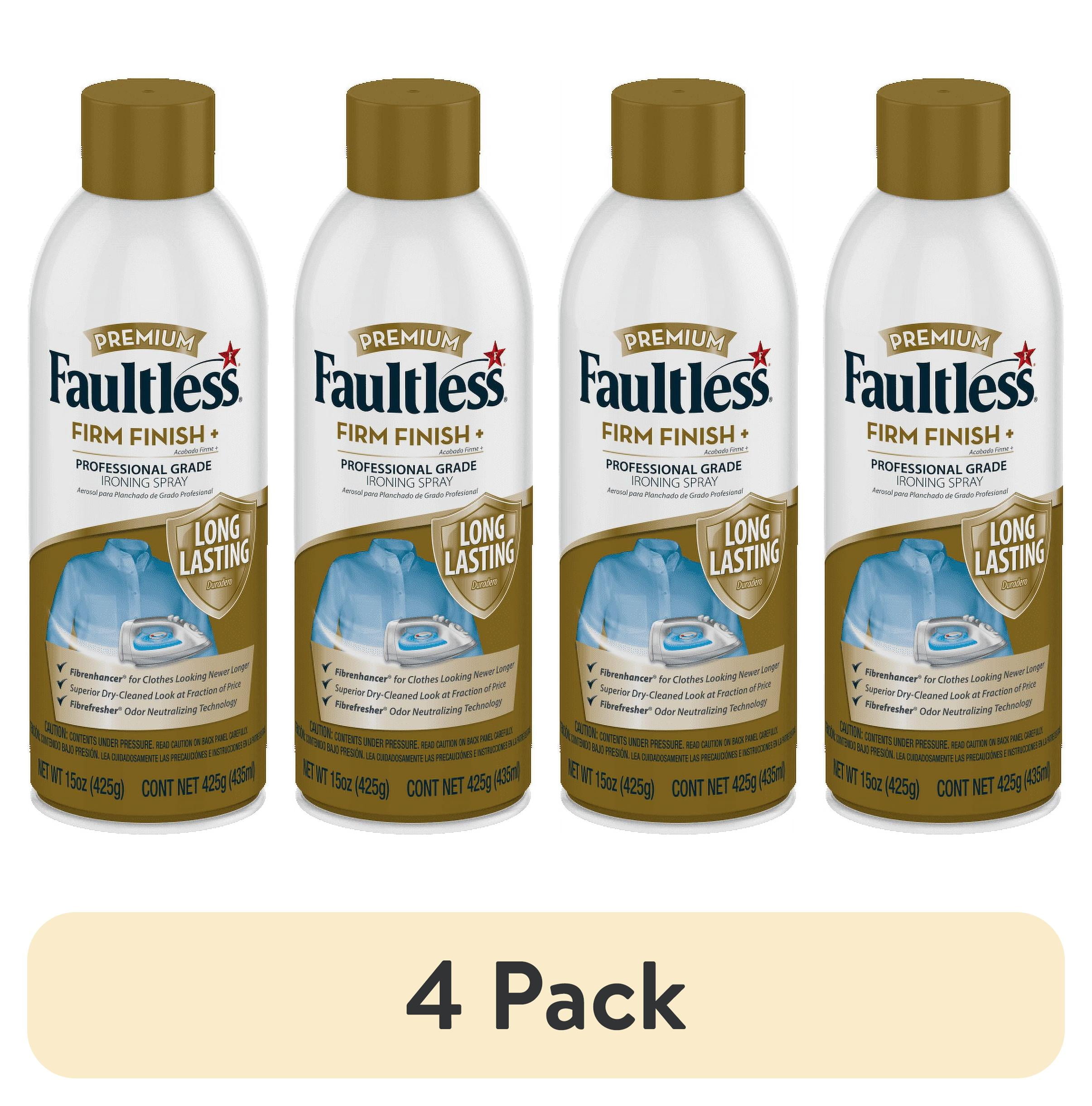 (4 pack) Faultless Premium Firm Finish+ Ironing Spray, Fabric Starch ...