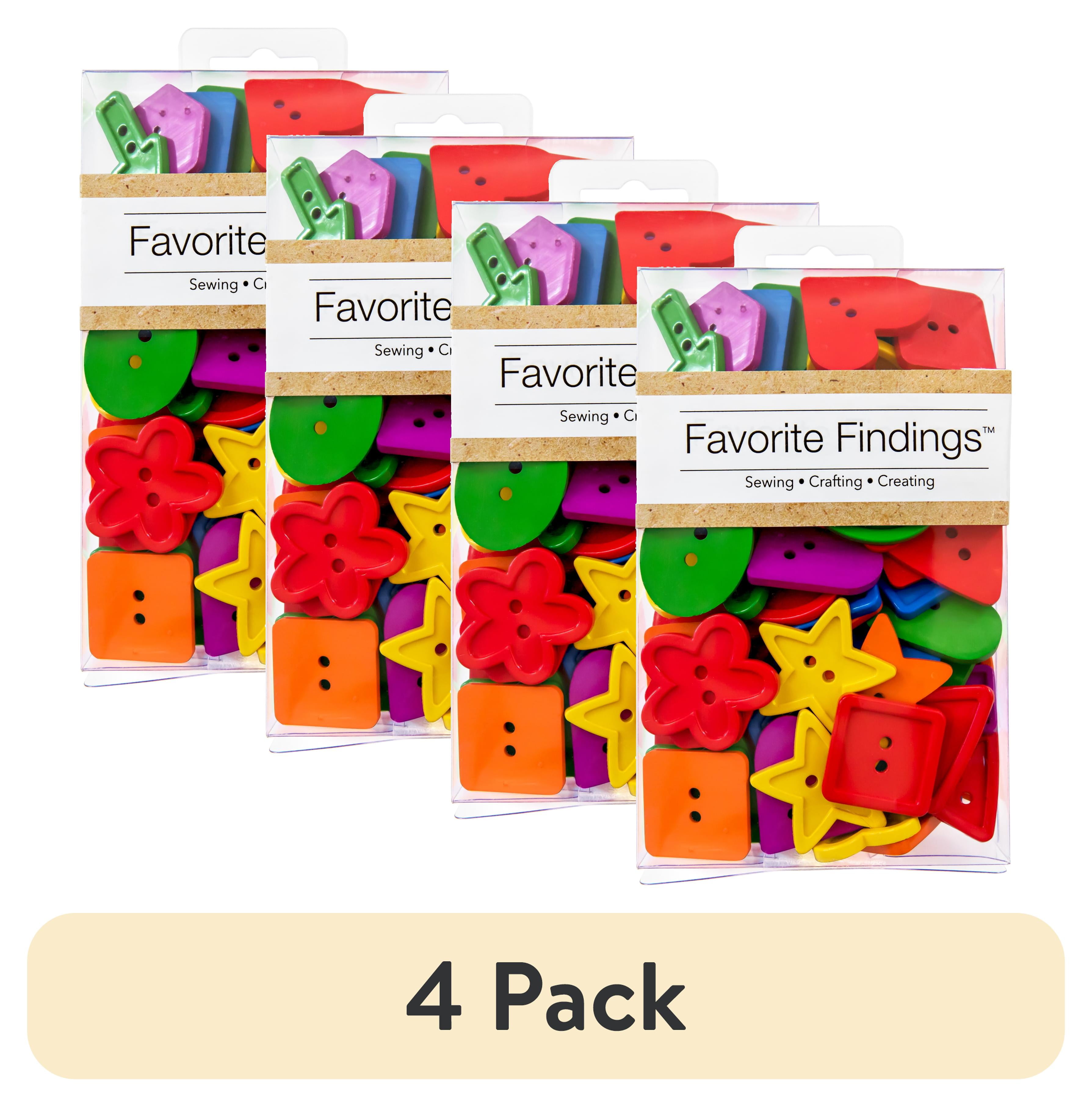 (4 pack) Favorite Findings Value Shapes Assorted Size Sew Thru Buttons ...