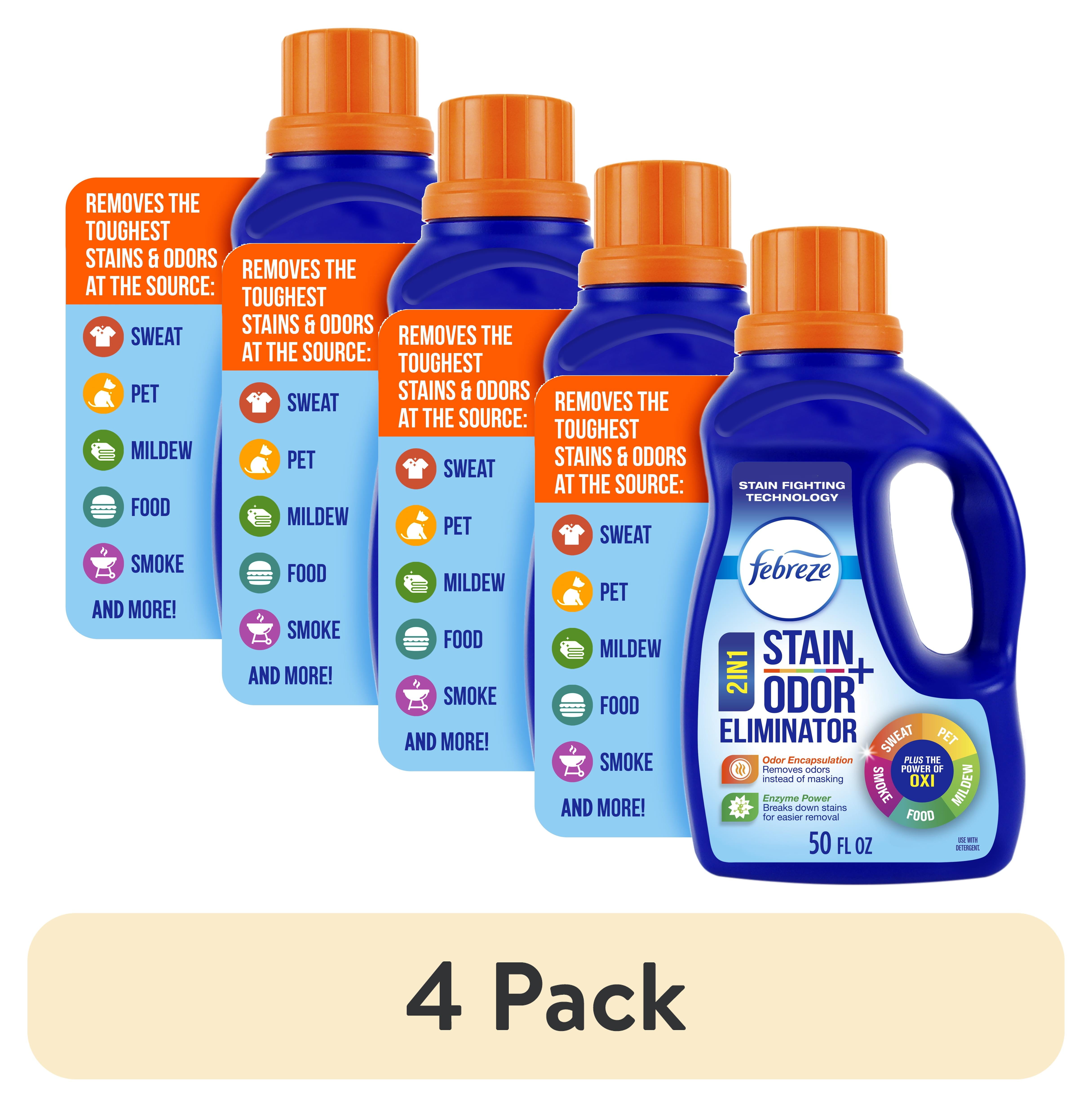 (4 pack) Febreze + Oxi in-Wash Laundry Scent Booster with Stain and ...