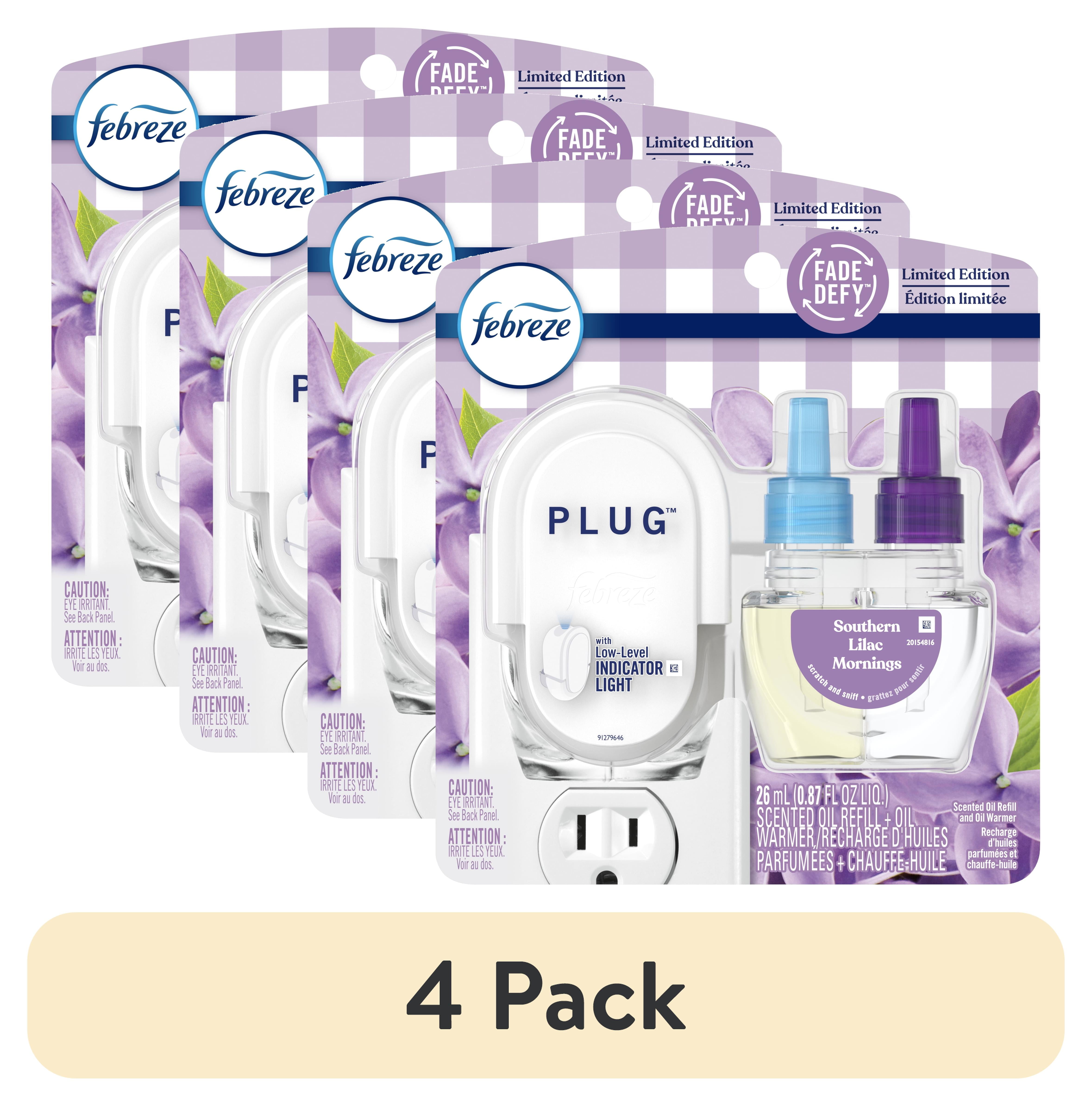 (4 pack) Febreze Plug In Air Freshener, Odor-Fighting Scented Oil ...