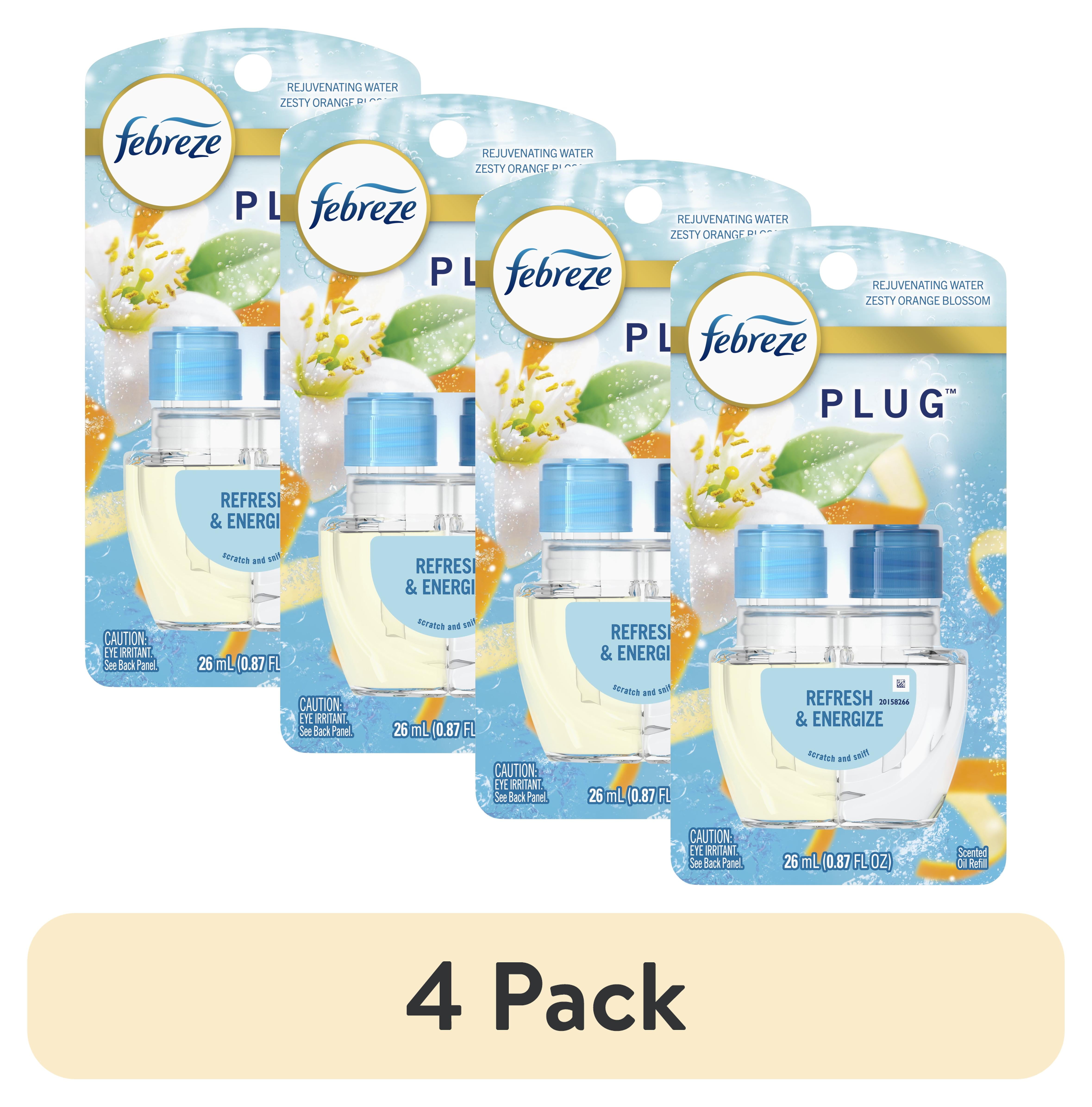 (4 pack) Febreze Plug In Air Freshener, Odor-Fighting Scented Oil ...