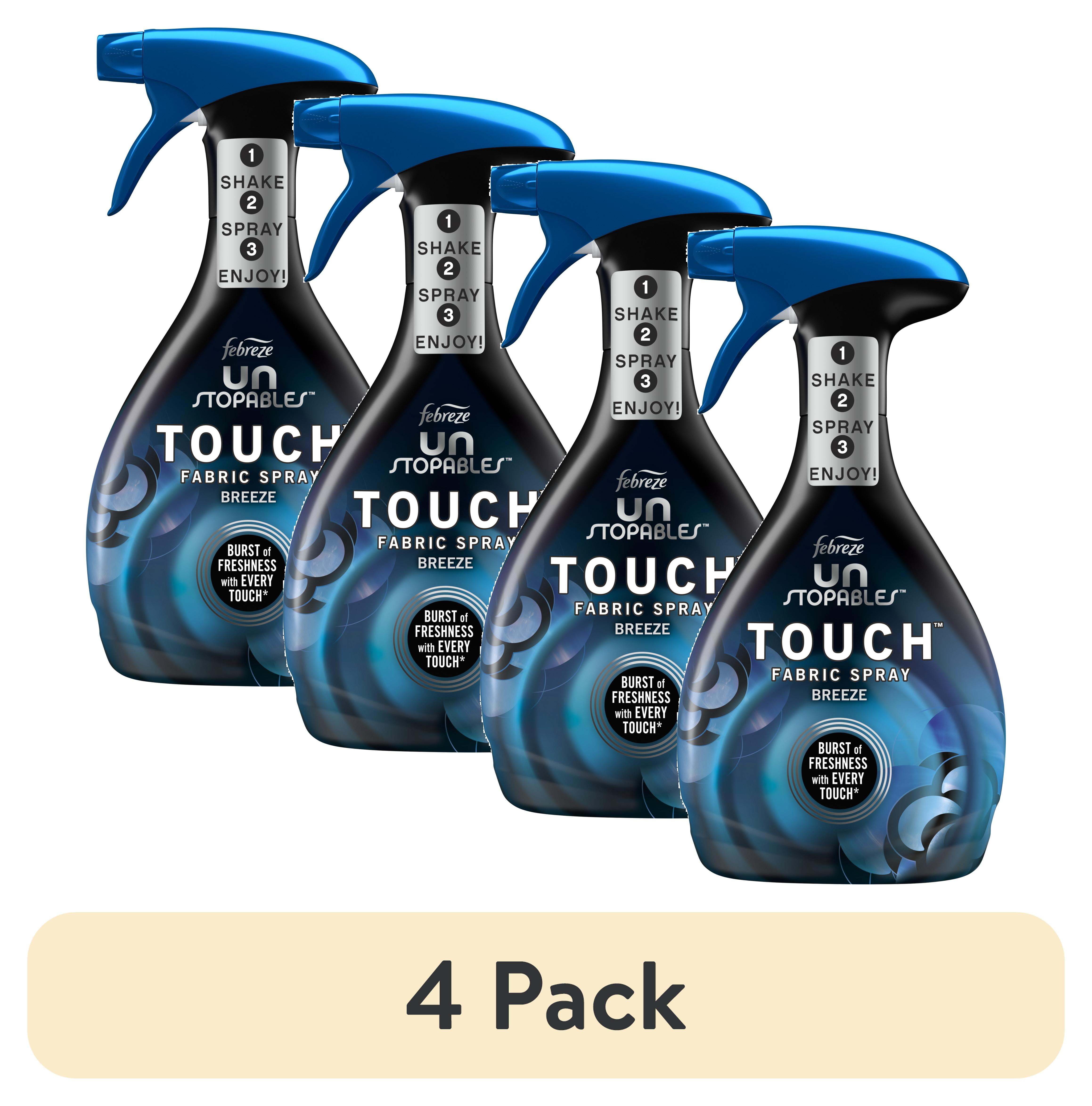 (4 pack) Febreze Unstopables Touch Fabric Spray and Odor Fighter ...