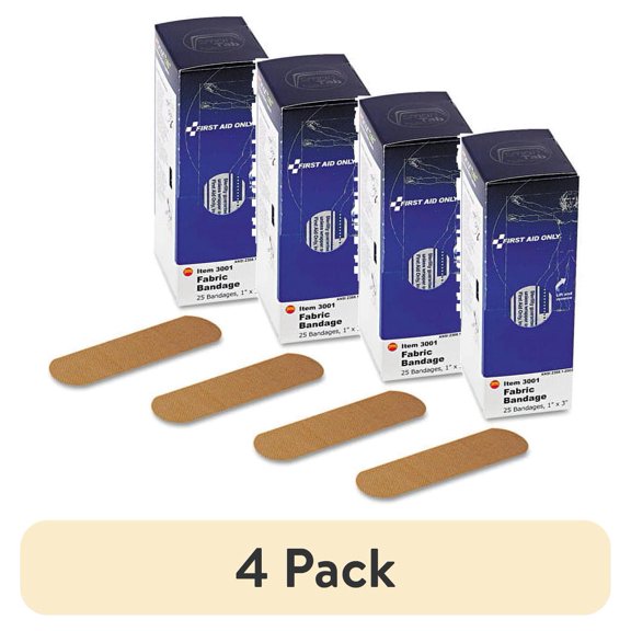 First Aid Only, FAOFAE3004, 3" Plastic Bandages, 25 / Box, Beige HSA ...