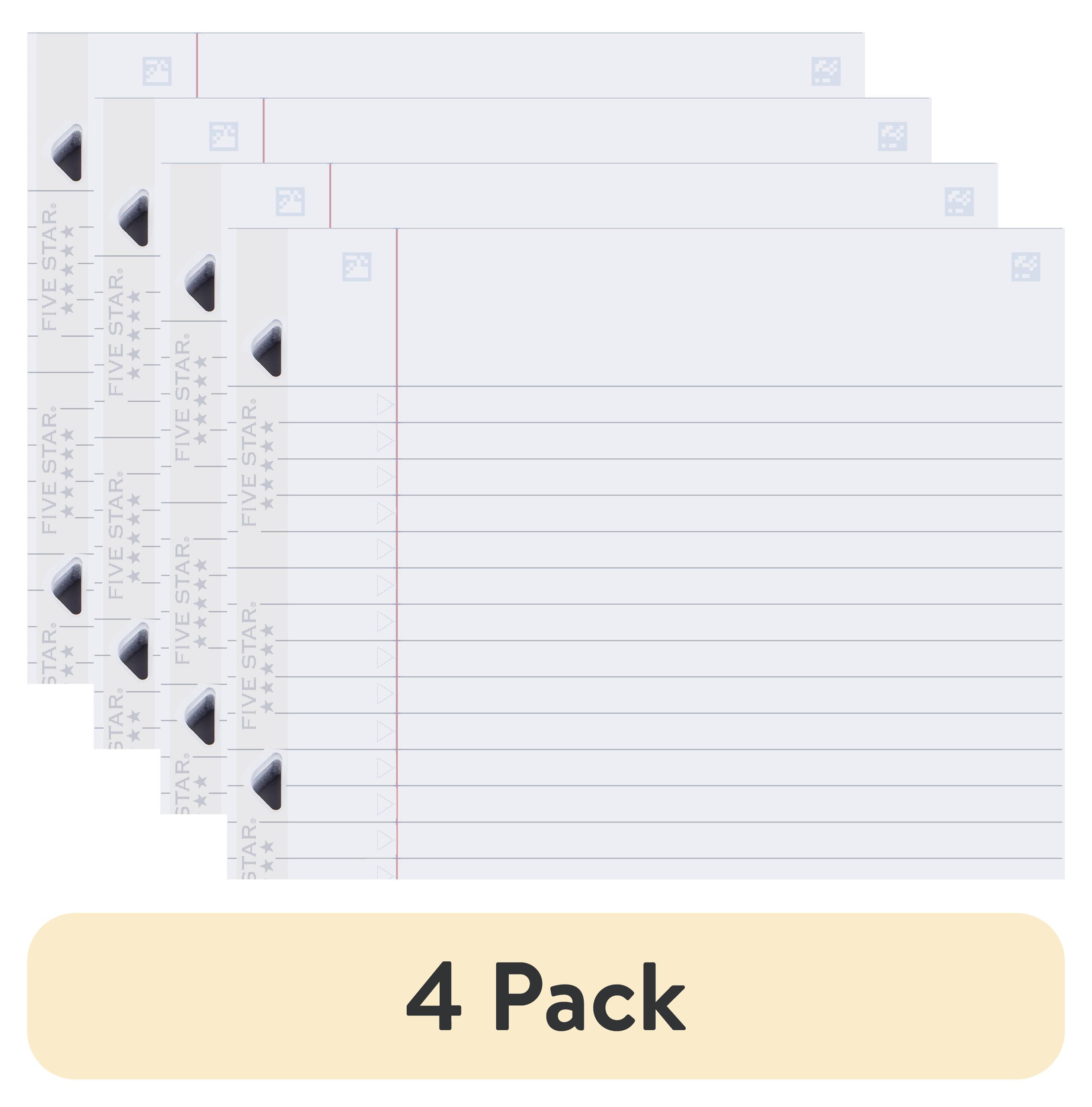 (4 pack) Five Star Reinforced Filler Paper Plus Study App, Wide Ruled ...