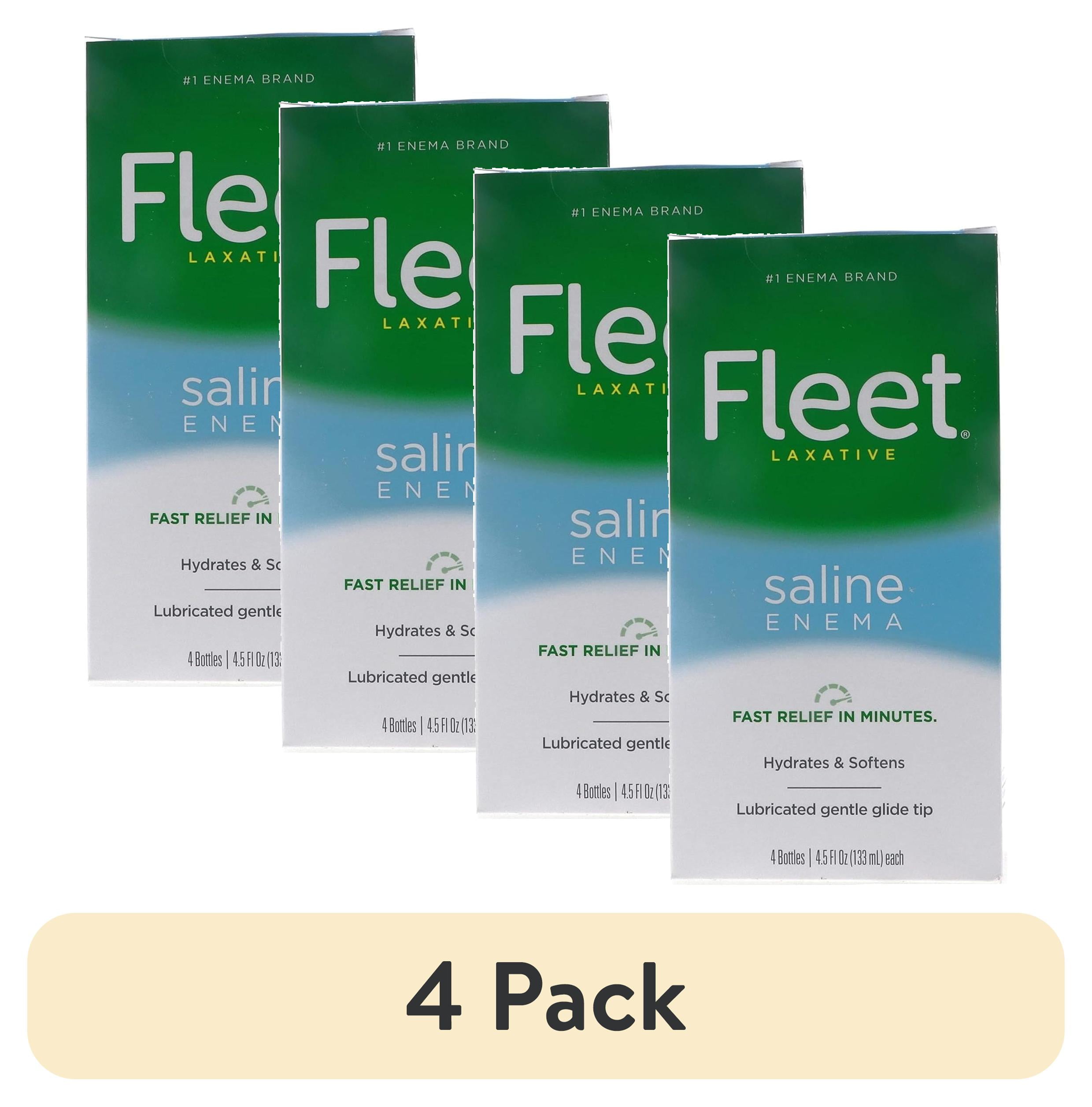 (4 pack) Fleet Laxatives, Saline Enema for Adult Constipation Relief ...