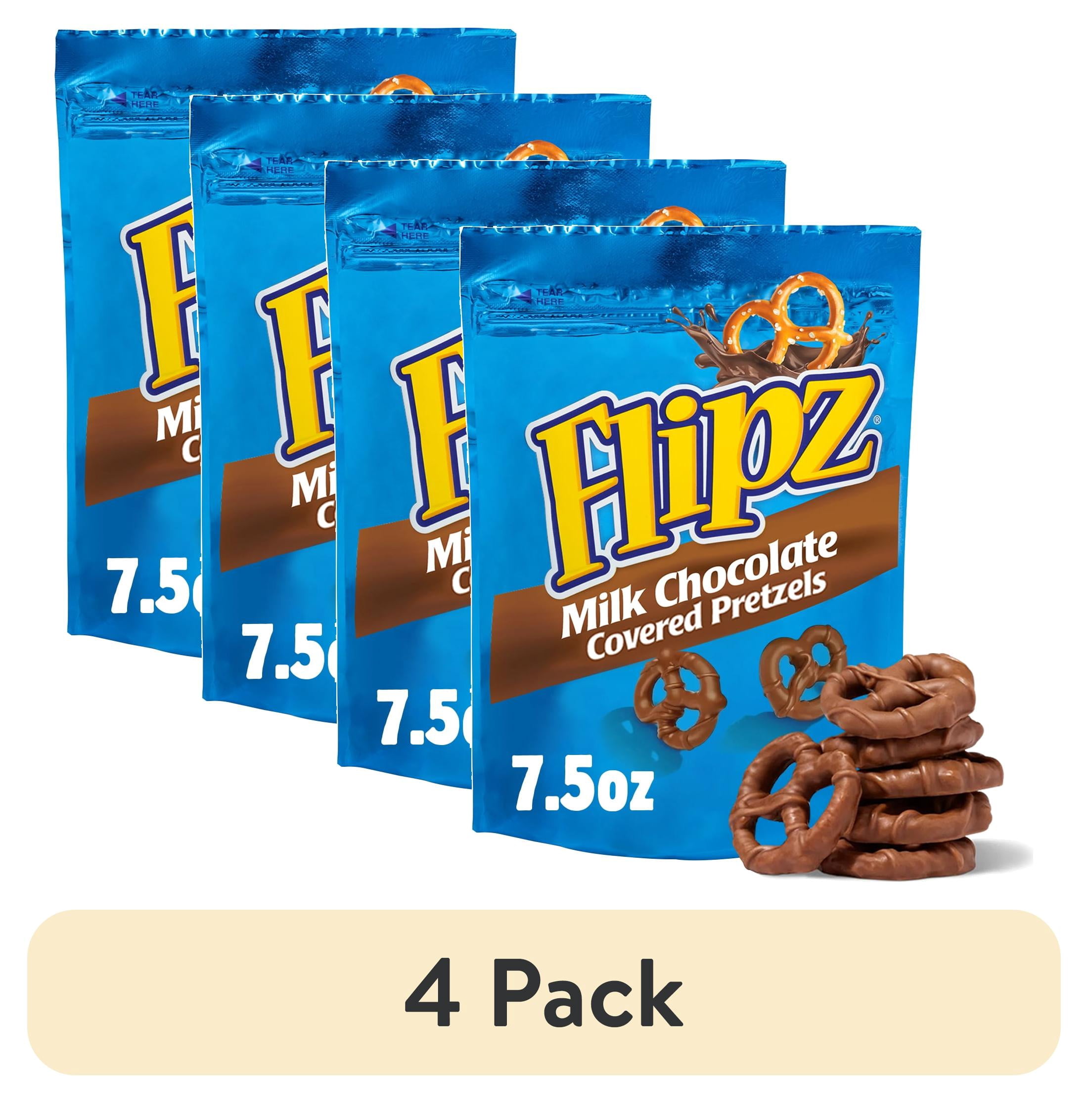 (4 pack) Flipz Milk Chocolate Covered Pretzels, 7.5 oz - Walmart.com