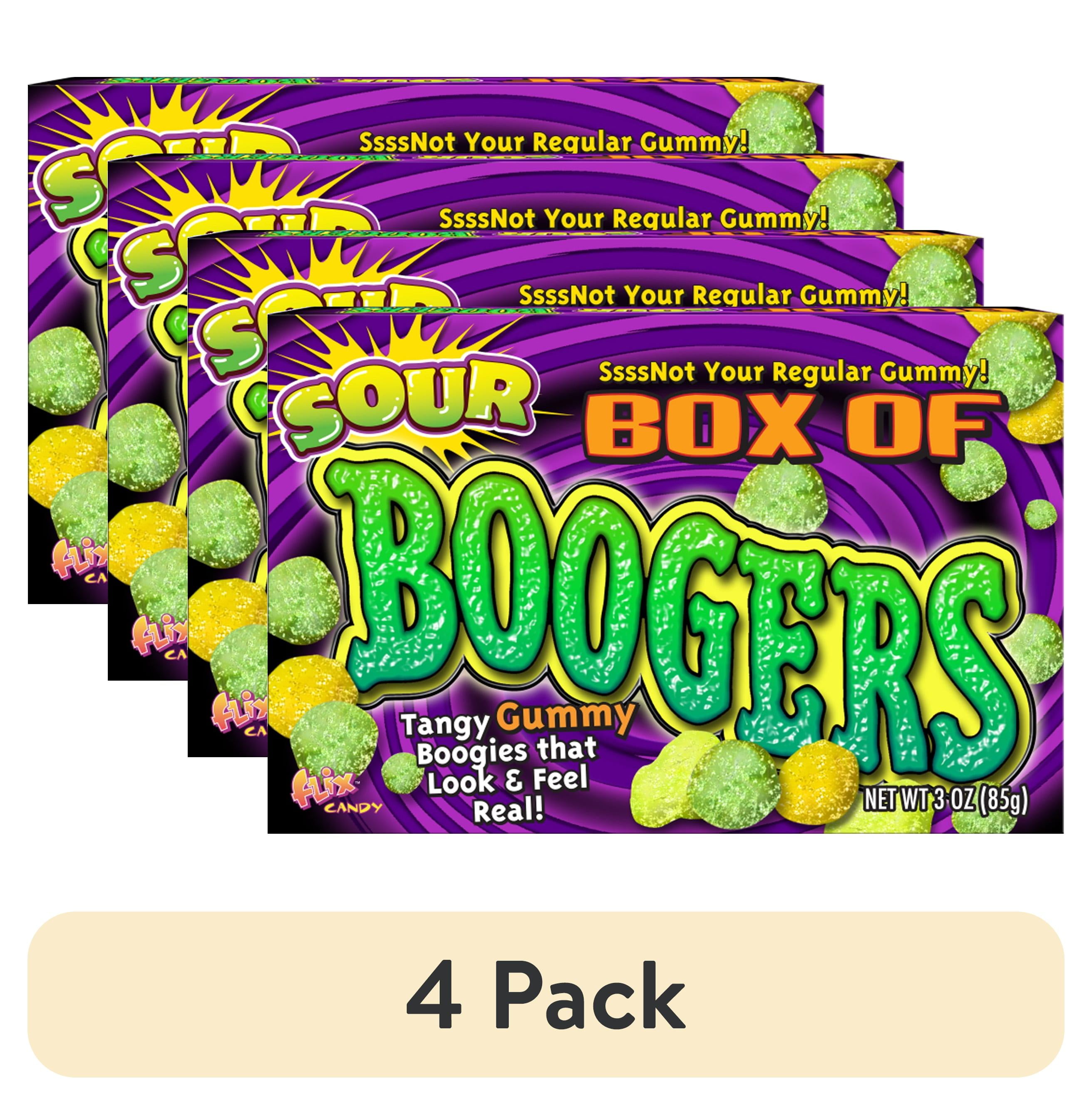 (4 pack) Flix Candy Halloween, Sour Boogers, Assorted Flavors Gummy ...