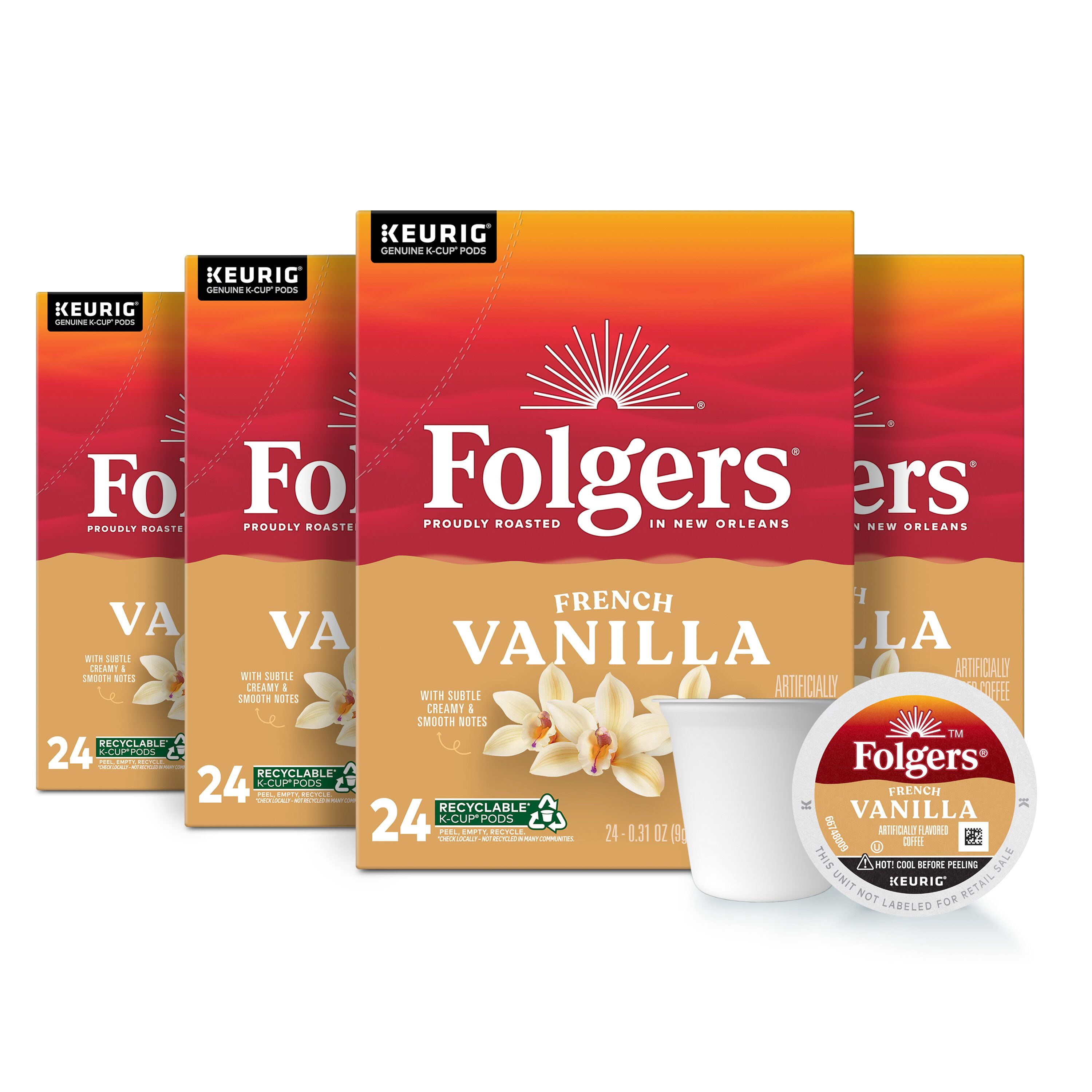 (4 pack) (4 pack) Folgers French Vanilla Artificially Flavored Coffee ...