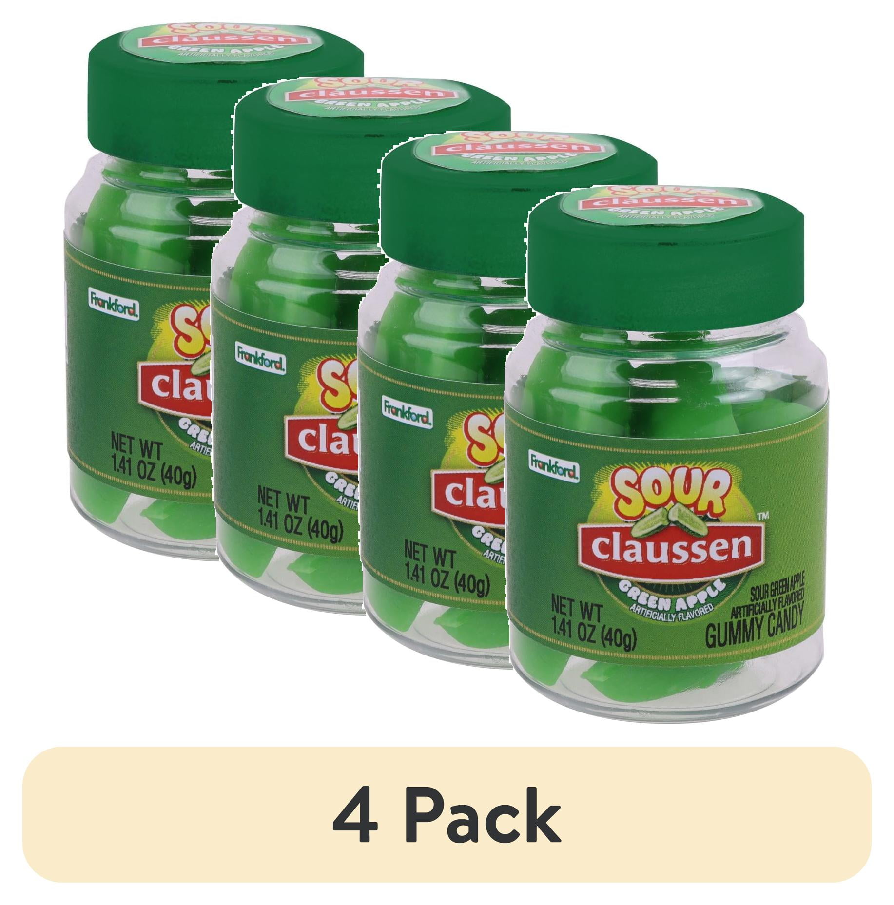 (4 pack) Frankford Claussen Sour Green Apple Flavor Gummy Candy Mini ...