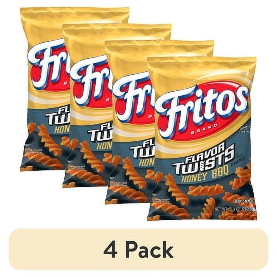 (4 pack) Fritos Flavor Twists Honey BBQ Flavor Corn Snacks, 9.25 Ounce ...