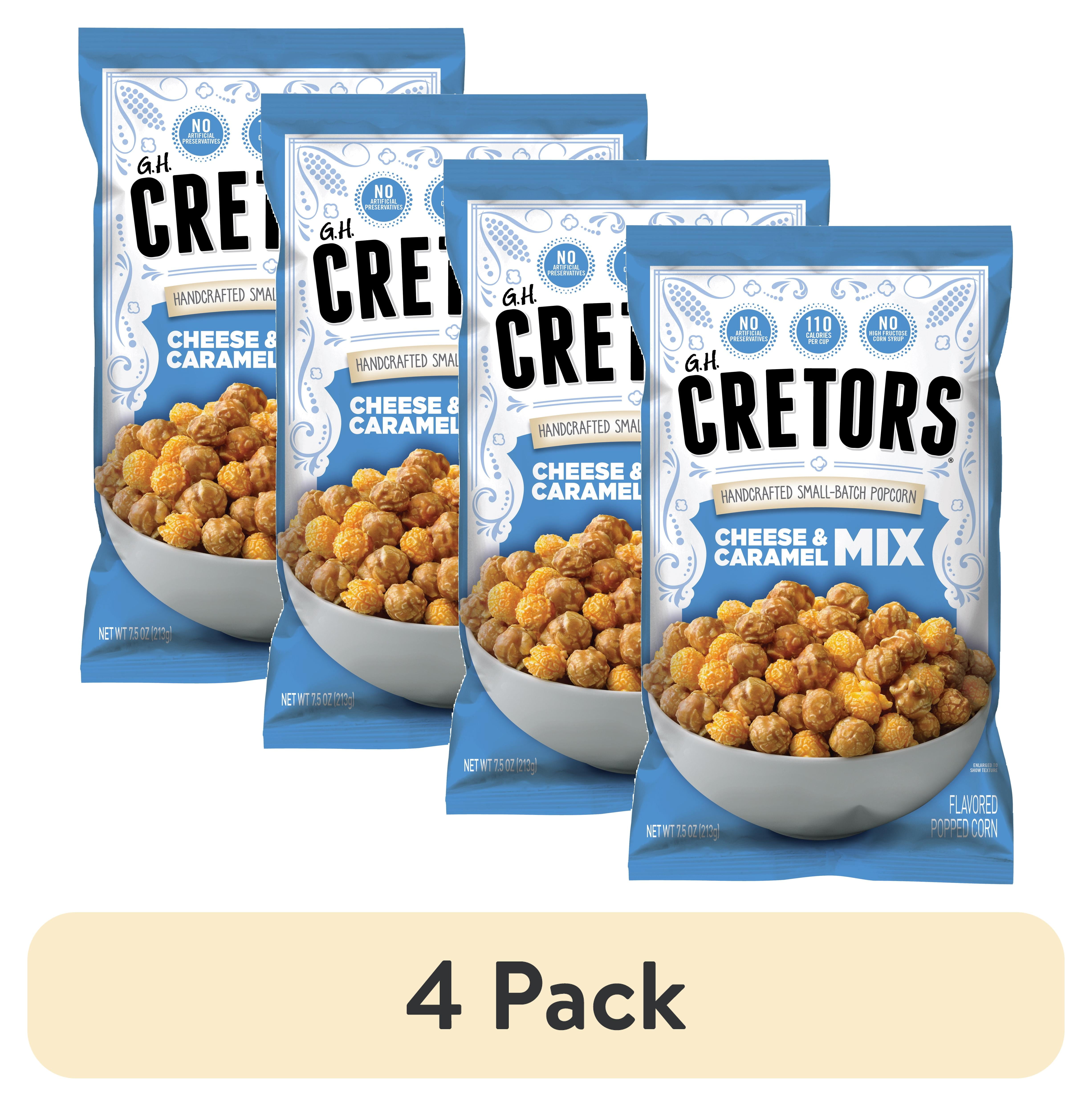 (4 pack) G.H. Cretors Handcrafted Small-Batch Cheese & Caramel Popcorn ...