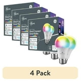 (4 pack) GE Cync A19 Smart LED Light Bulb, Color Changing Indoor Décor ...