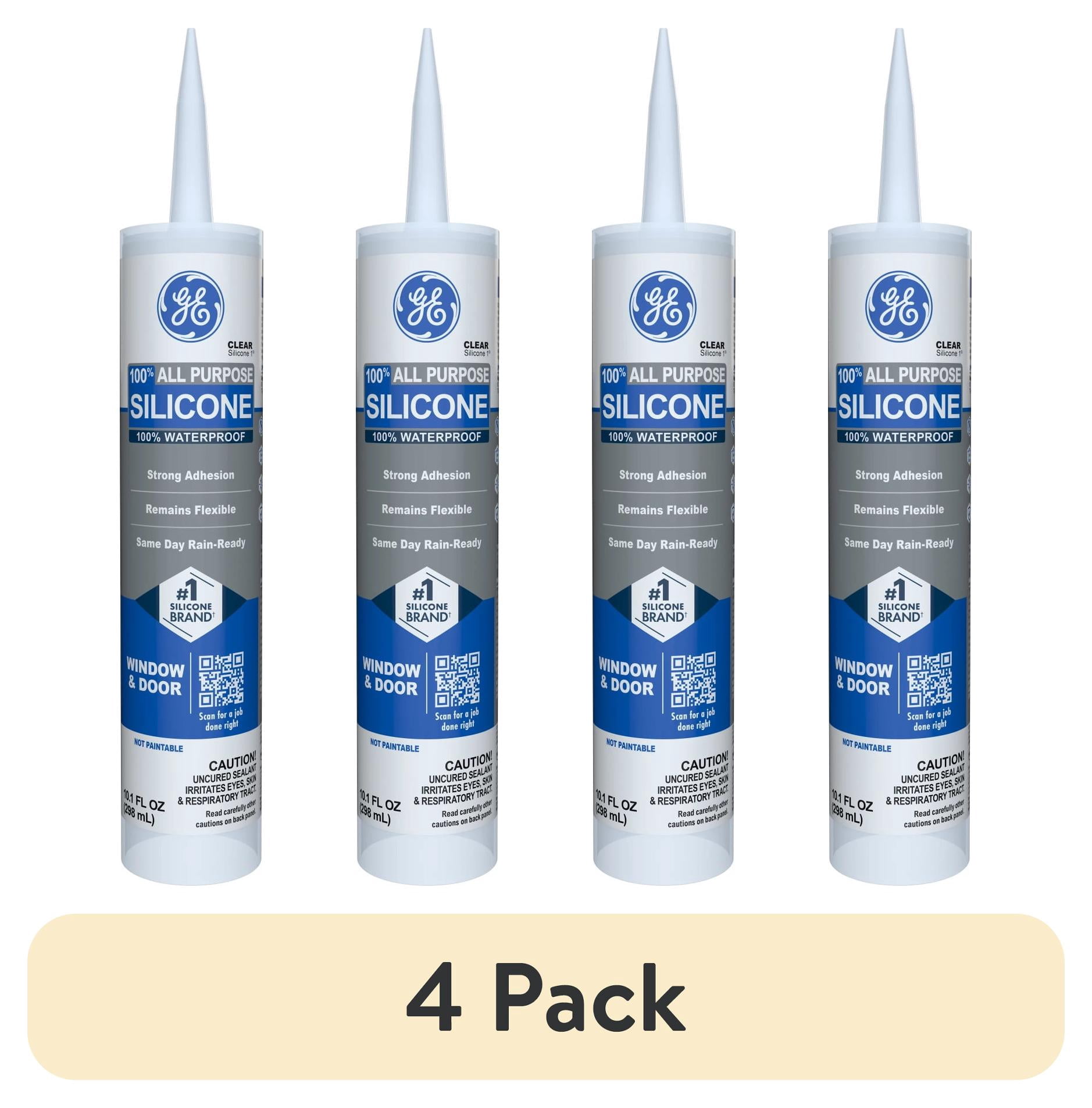 (4 pack) GE Silicone 1 All Purpose Sealant Window & Door, Pack of 1 ...