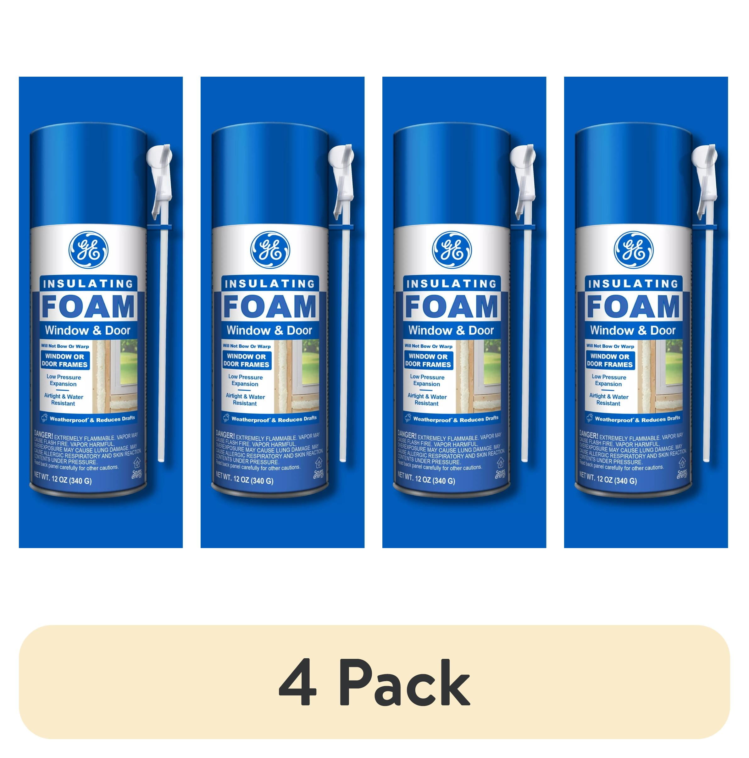 (4 pack) GE Window & Door Insulating Foam, Pack of 1, Yellow 12 oz Can ...