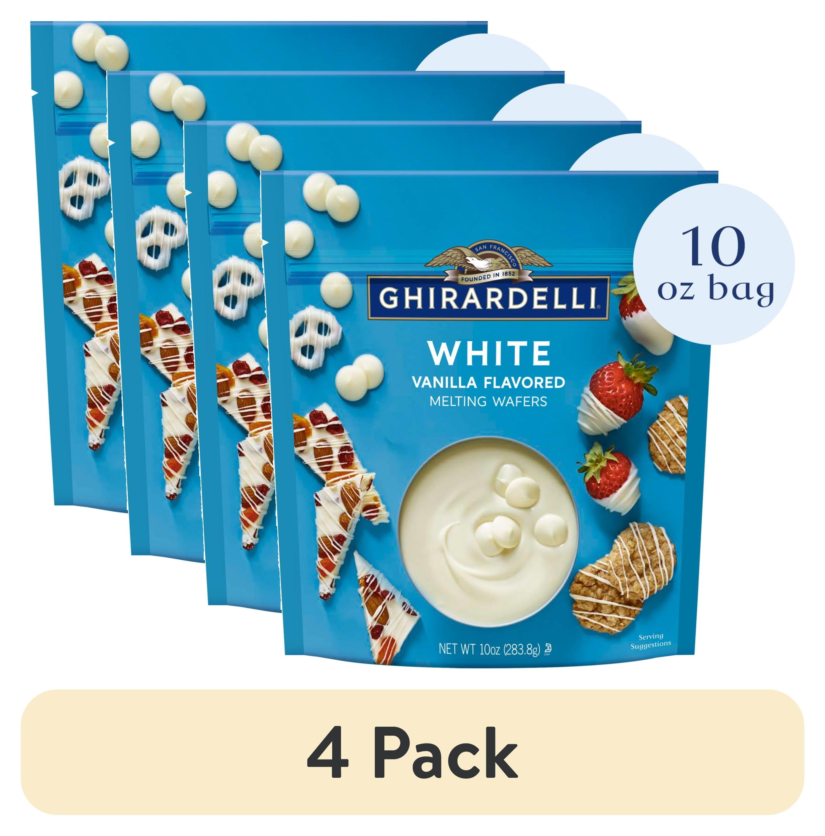 (4 pack) GHIRARDELLI White Vanilla Flavored Melting Wafers, 10 oz Bag ...