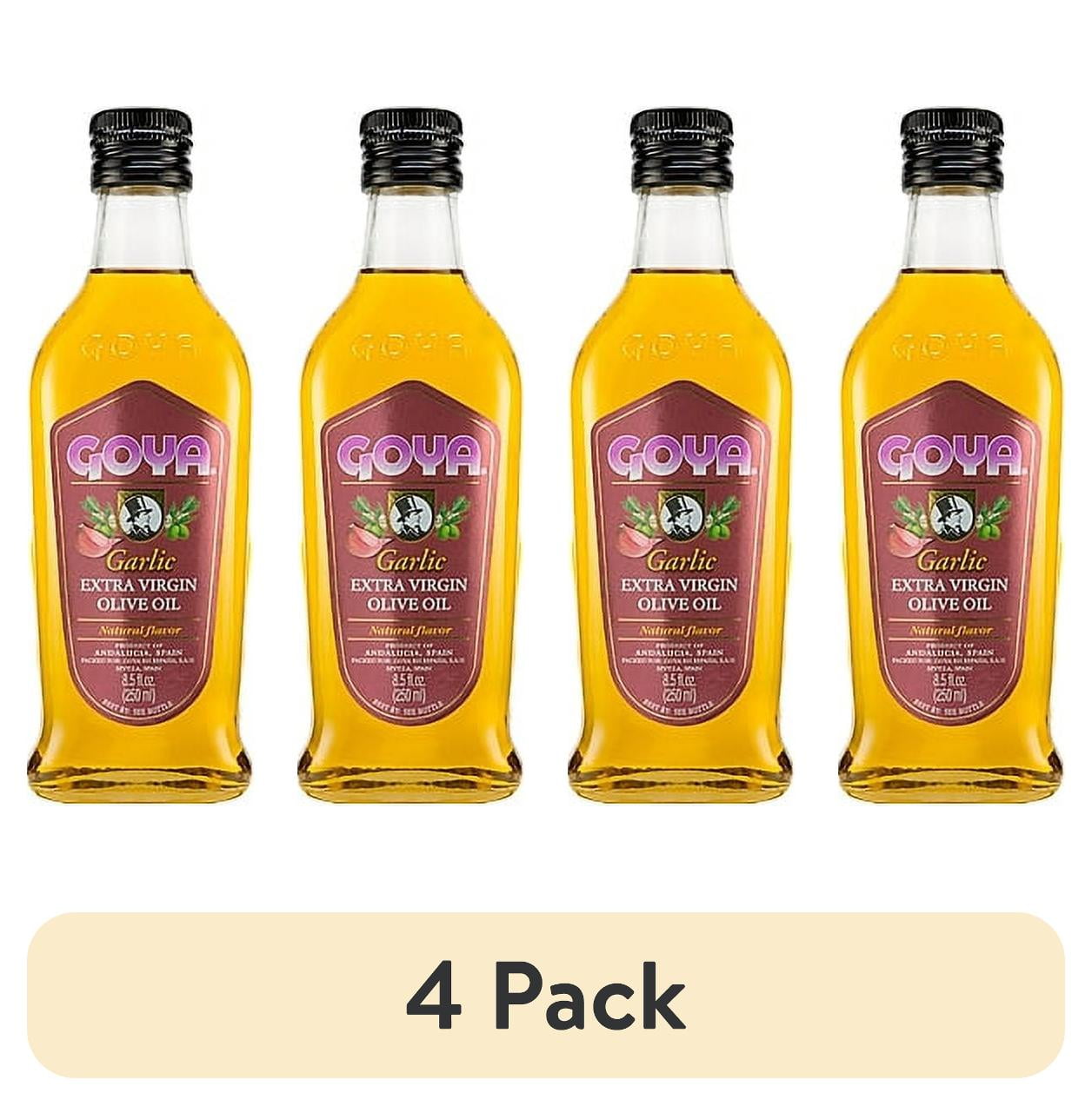 (4 pack) GOYA Garlic Extra Virgin Olive Oil 8.5 fl Oz - Walmart.com