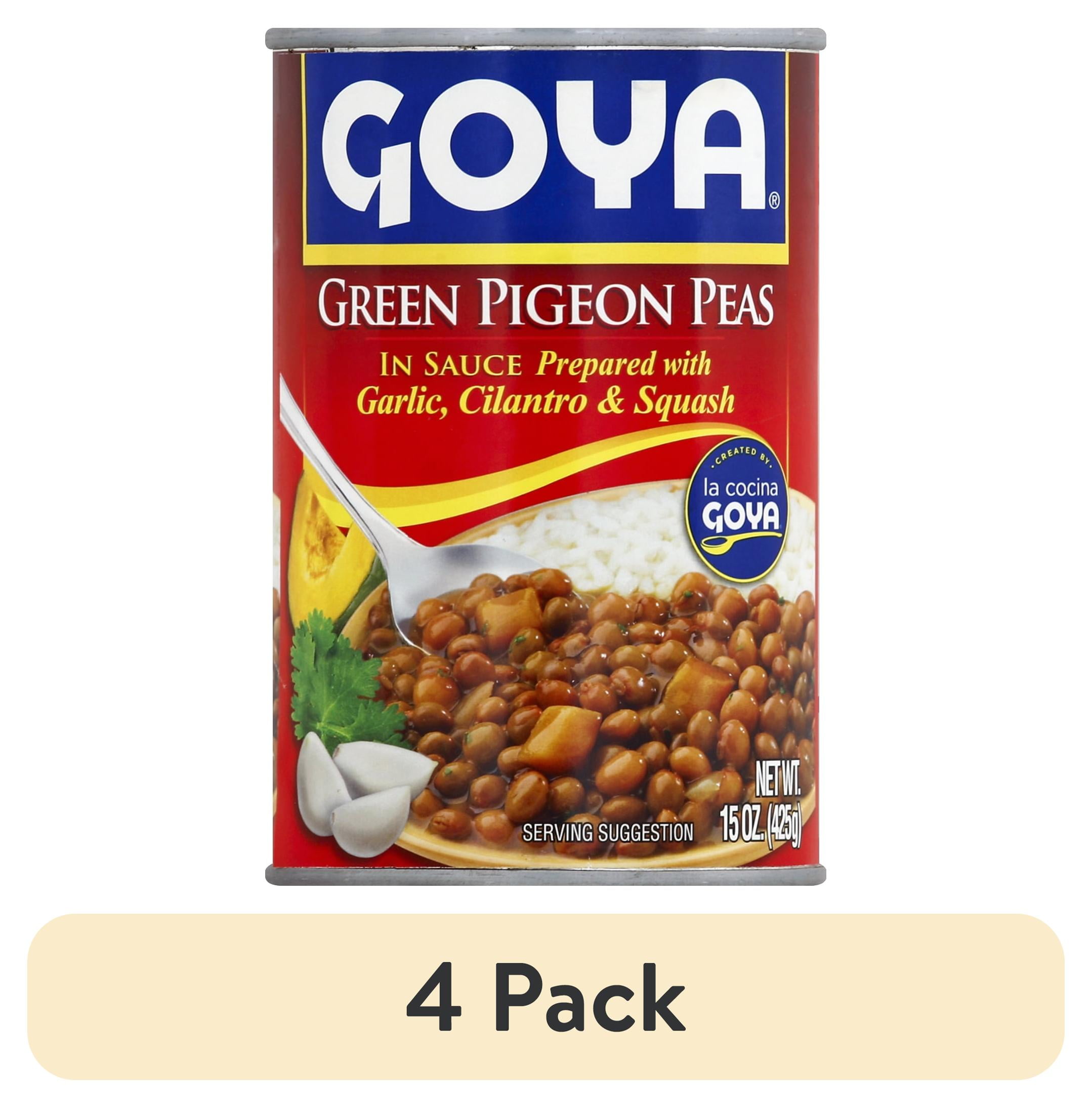 (4 pack) GOYA Green Pigeon Peas with Garlic, Cilantro & Squash, 15 oz ...