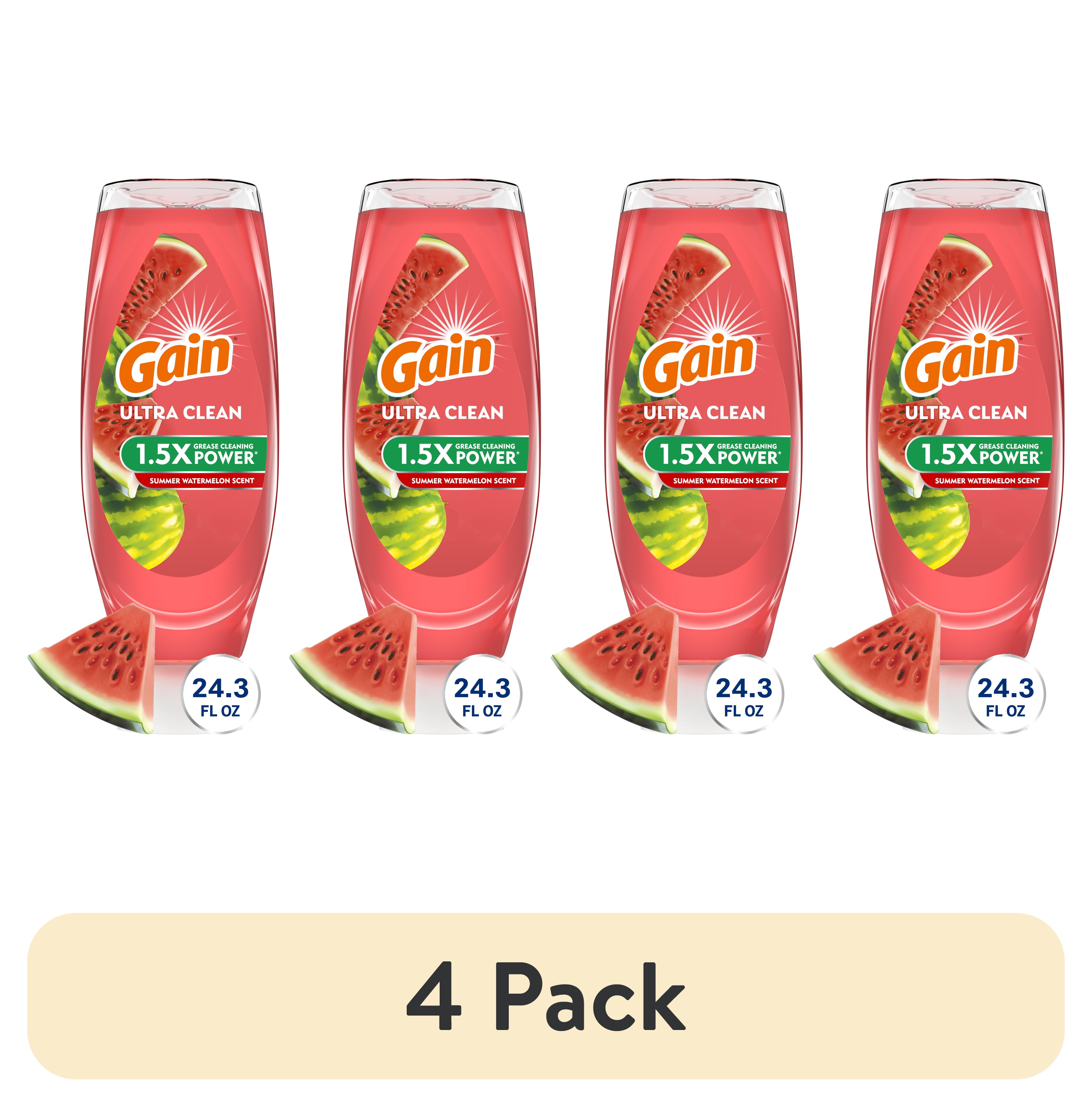 (4 pack) Gain Ultra Original EZ-Squeeze Dish Soap, Dishwashing Liquid ...
