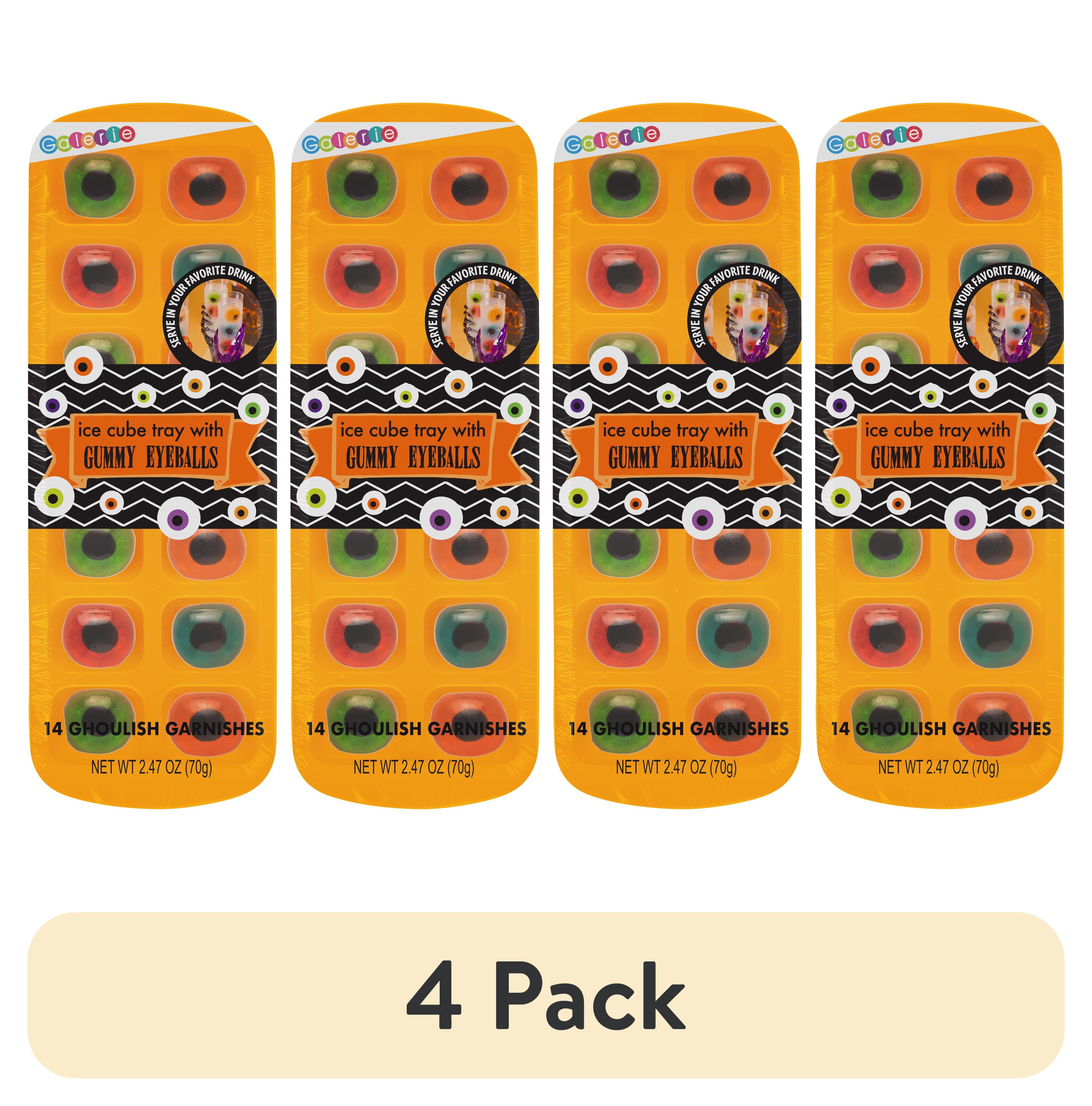 (4 pack) Galerie Regular Size Ice Cube Tray with Creepy Eyeball Gummies ...