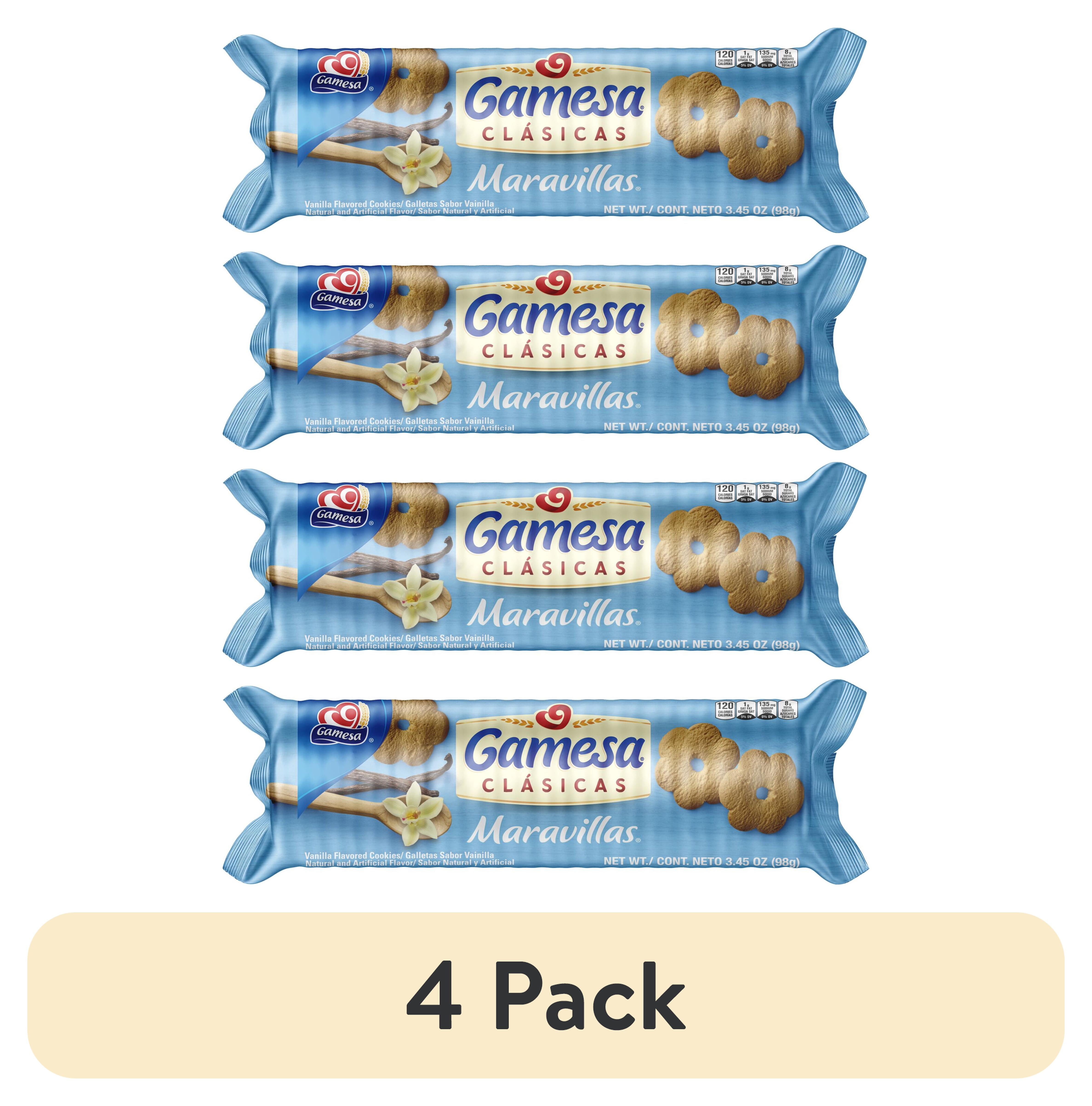 (4 pack) Gamesa Maravillas Cookies Vanilla Natural and Artificial ...