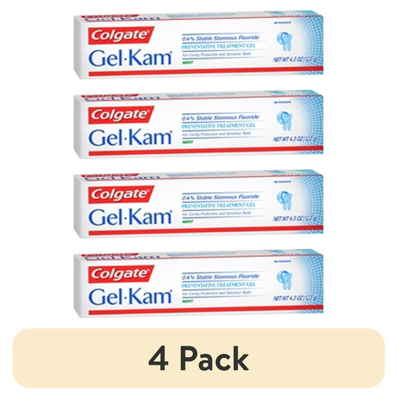 (4 pack) Gel-Kam Fluoride Preventive Treatment Gel Mint Flavor 4.30 oz ...