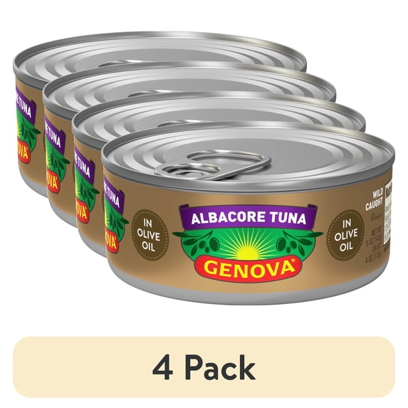 (4 pack) Genova Premium Albacore Tuna in Olive Oil 5 oz - Walmart.com