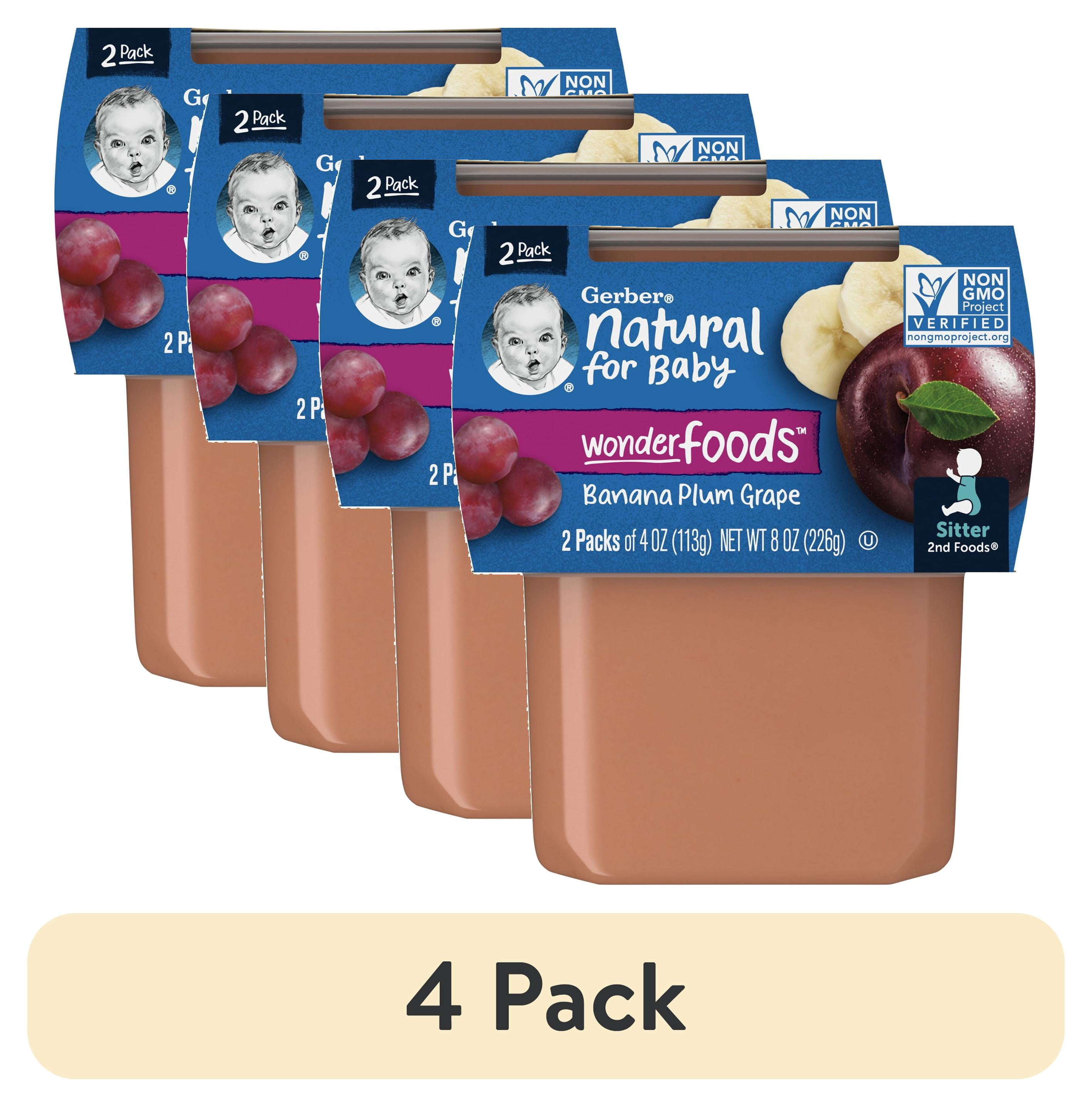 (4 pack) Gerber 2nd Foods Natural for Baby WonderFoods Baby Food ...