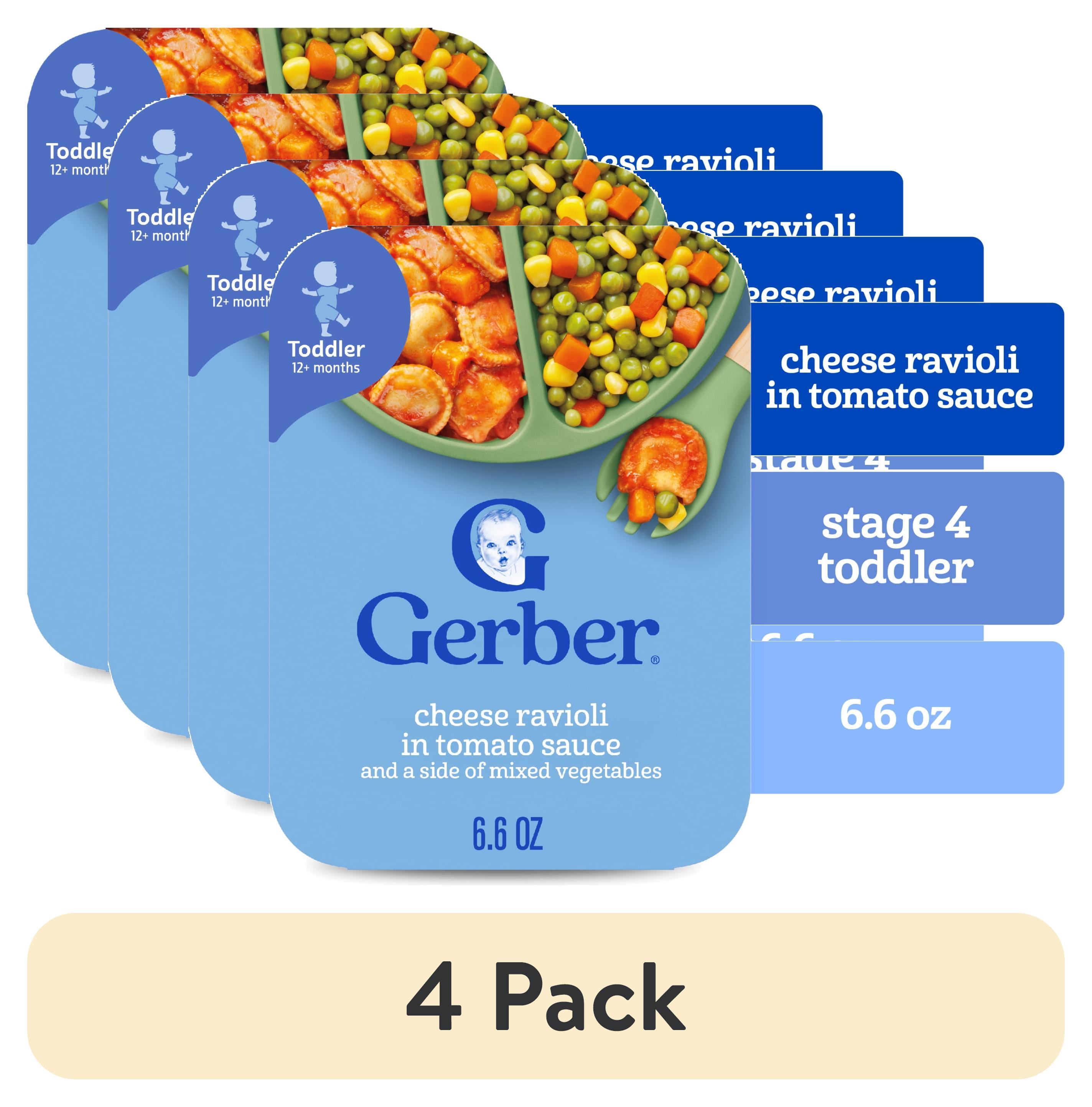 (4 pack) Gerber Cheese Ravioli in Tomato Sauce with Mixed Vegetables ...
