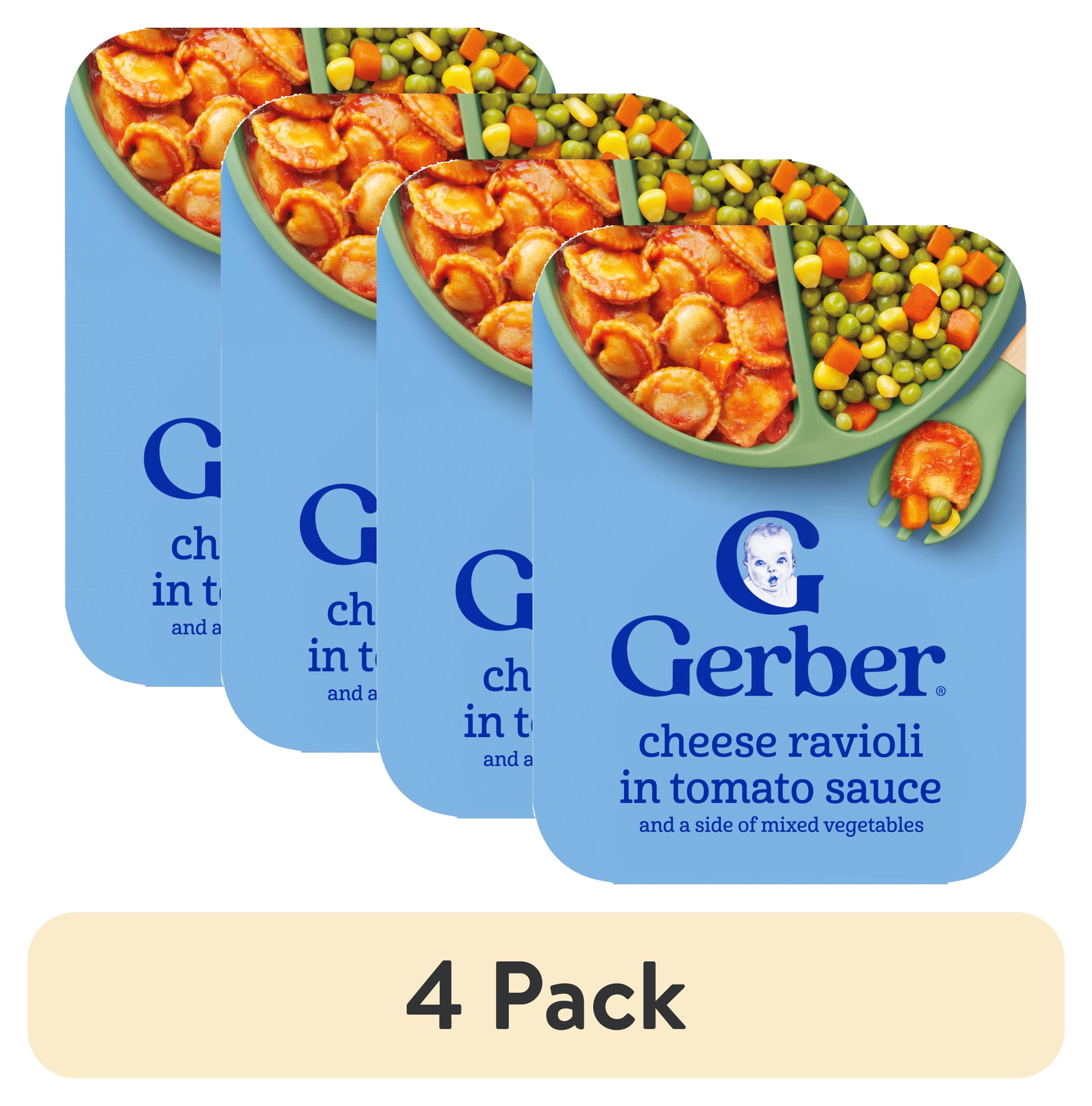 (4 pack) Gerber Cheese Ravioli in Tomato Sauce with Mixed Vegetables ...