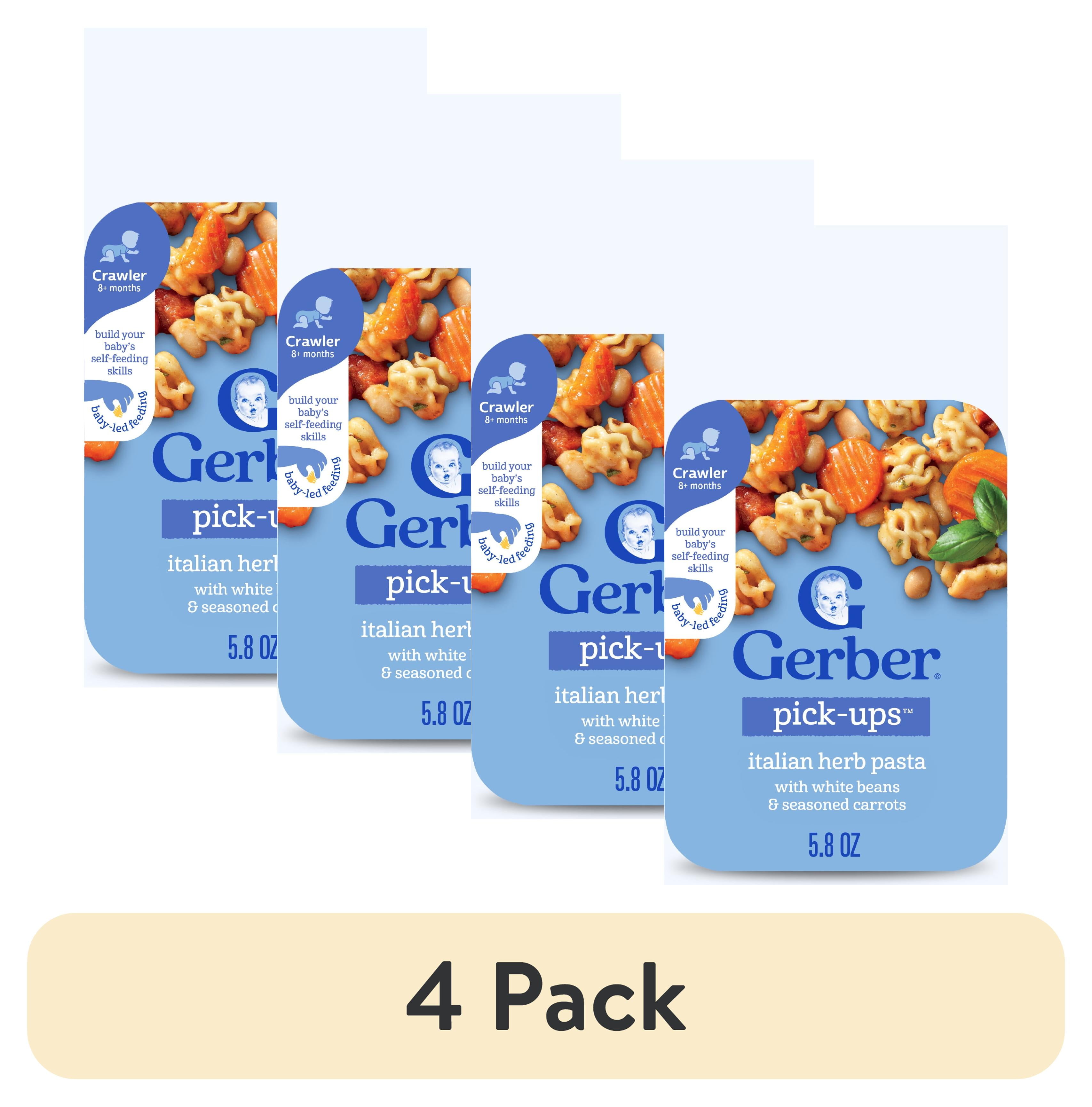 (4 pack) Gerber Stage 3 Baby Food, Italian Herb Pasta, Pick-Ups, Baby ...