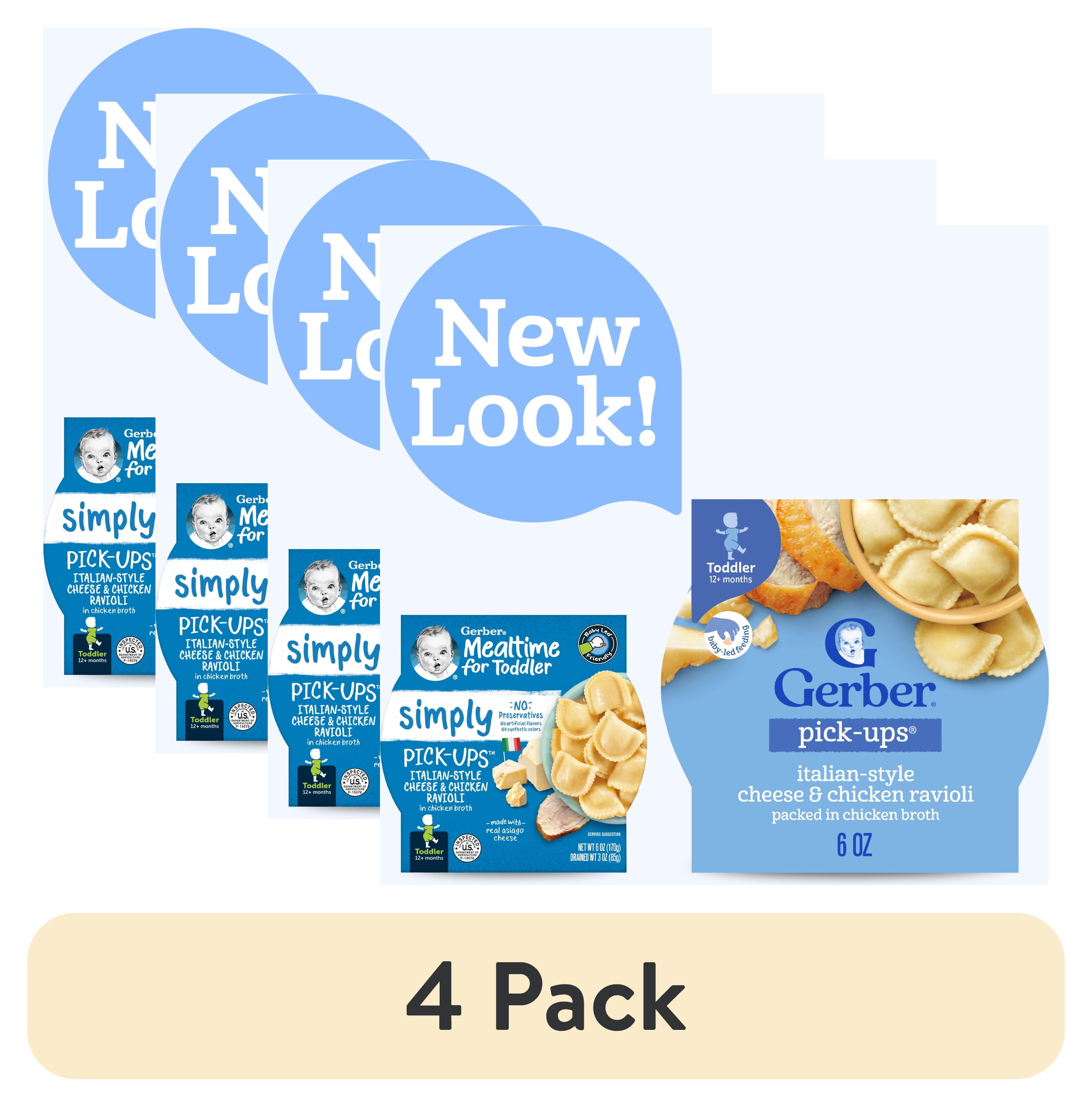 (4 pack) Gerber Toddler Food Baby Food, Italian-Style Chicken and ...