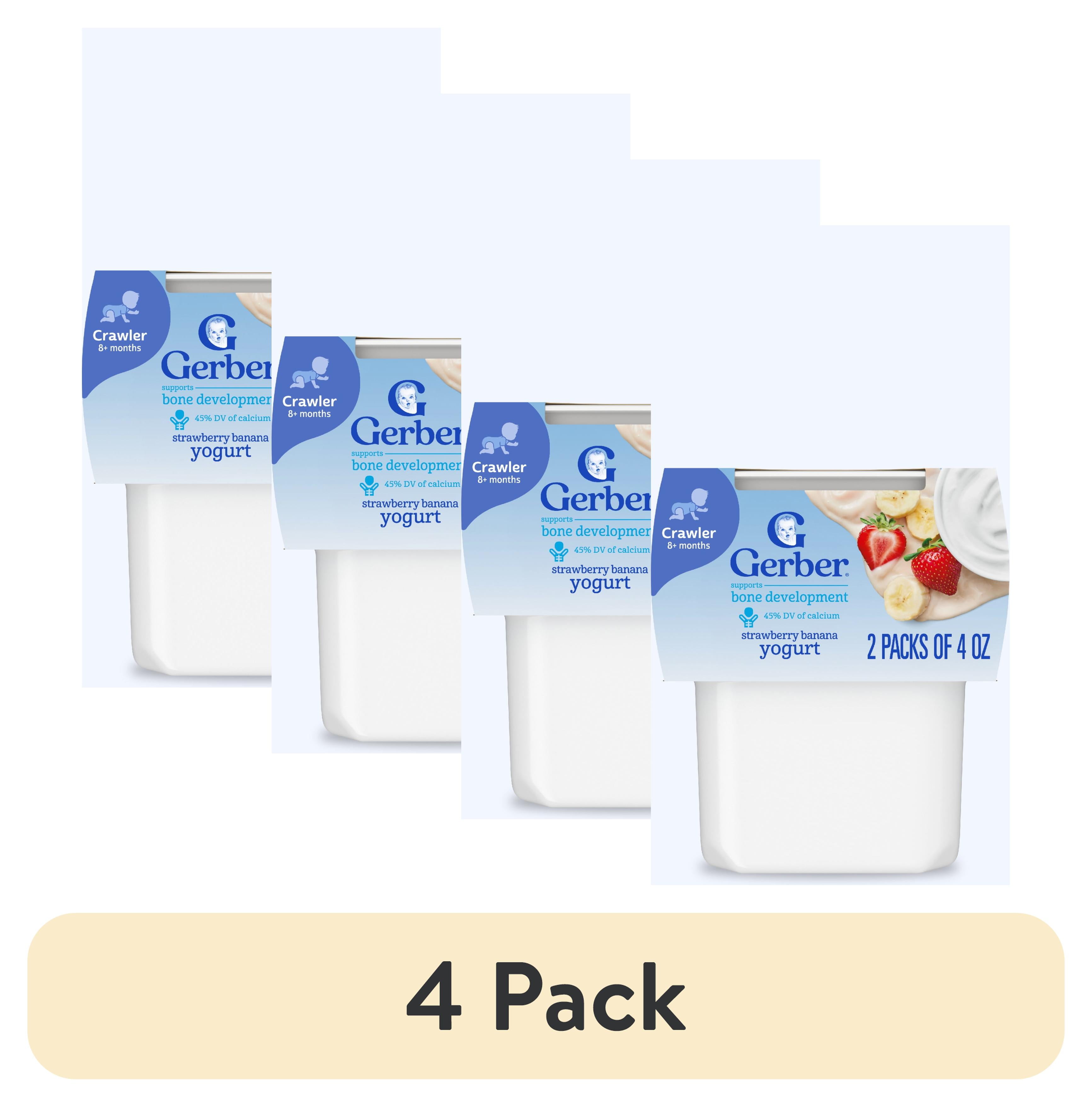 (4 pack) Gerber Yogurt Blends No Artificial Flavors Stage 3 Baby Food ...