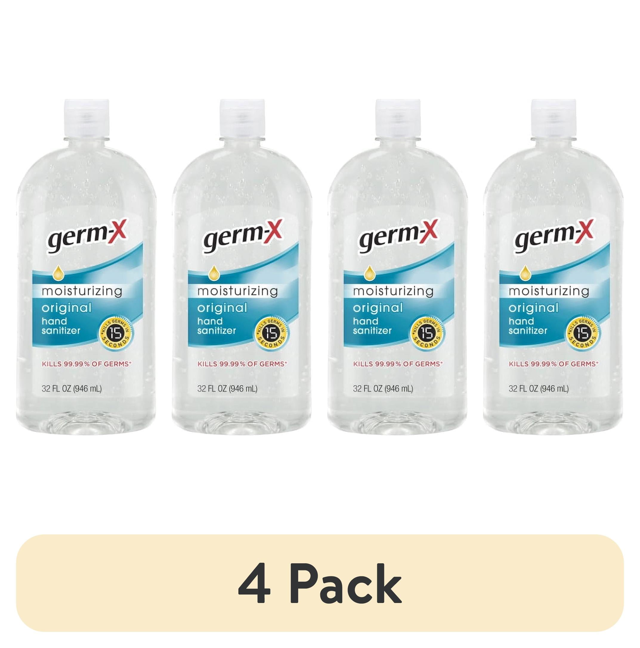 (4 pack) Germ-X Original Hand Sanitizer Gel, 62% Ethyl Alcohol with ...