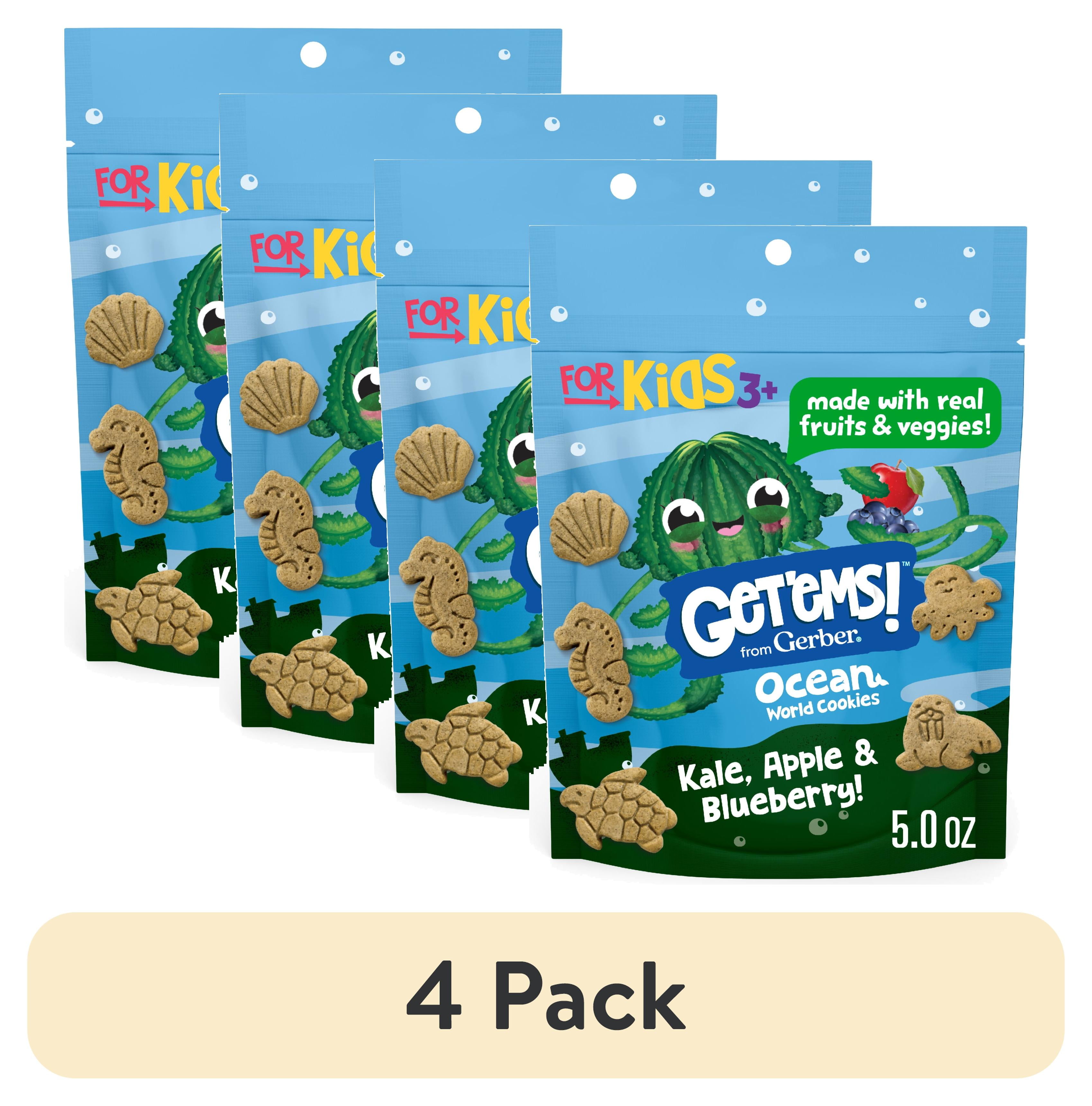 (4 pack) Get'ems from Gerber Kale, Apple & Blueberry Ocean World ...