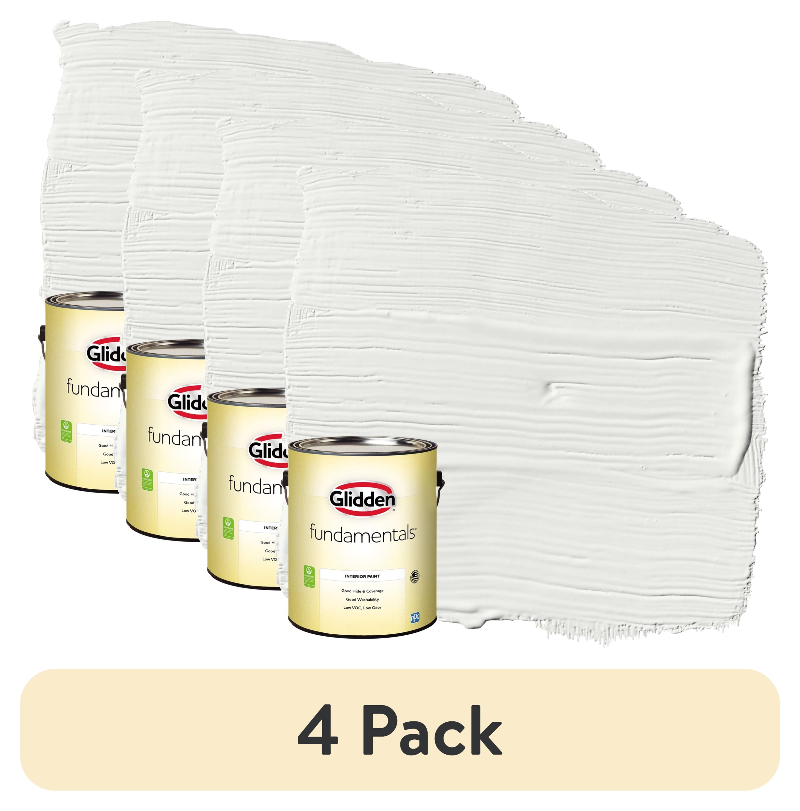(4 pack) Glidden Fundamentals Grab-N-Go 1 Gallon White Semi-Gloss ...