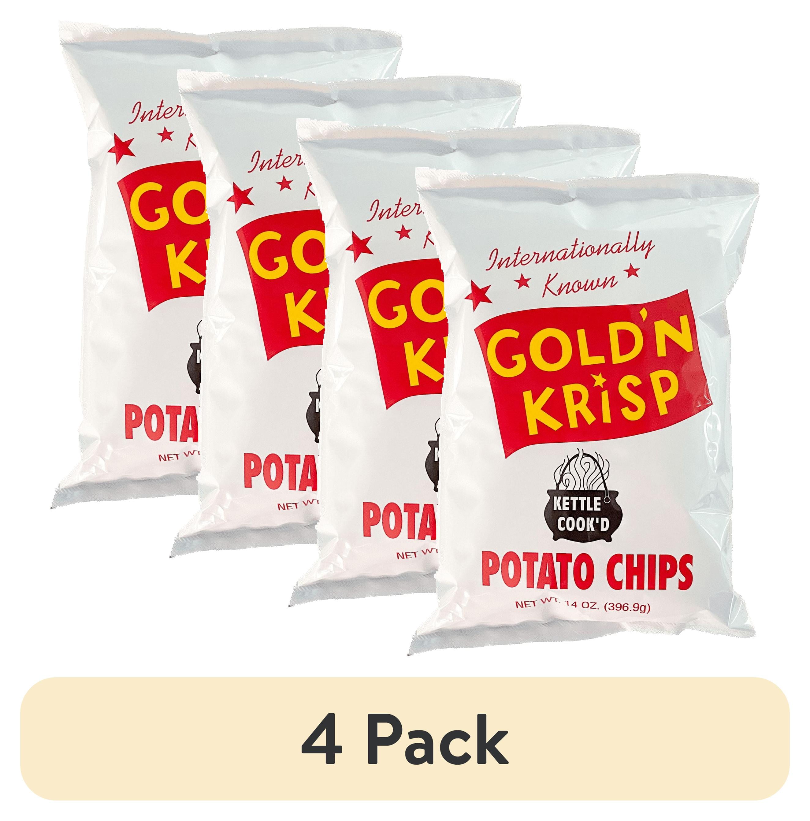 (4 pack) Gold'N Krisp Kettle Cooked Potato Chips, 14 Oz. - Walmart.com