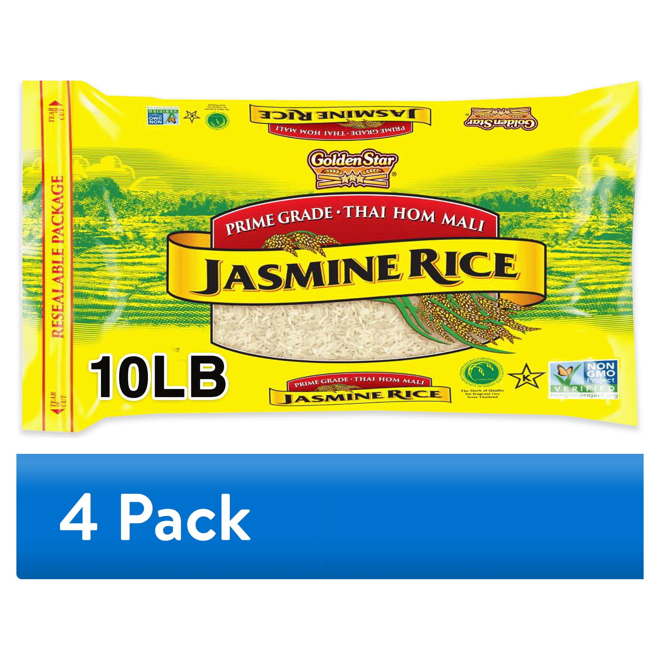 (4 pack) Golden Star Thai Hom Mali Jasmine Rice, 10 lbs - Walmart.com