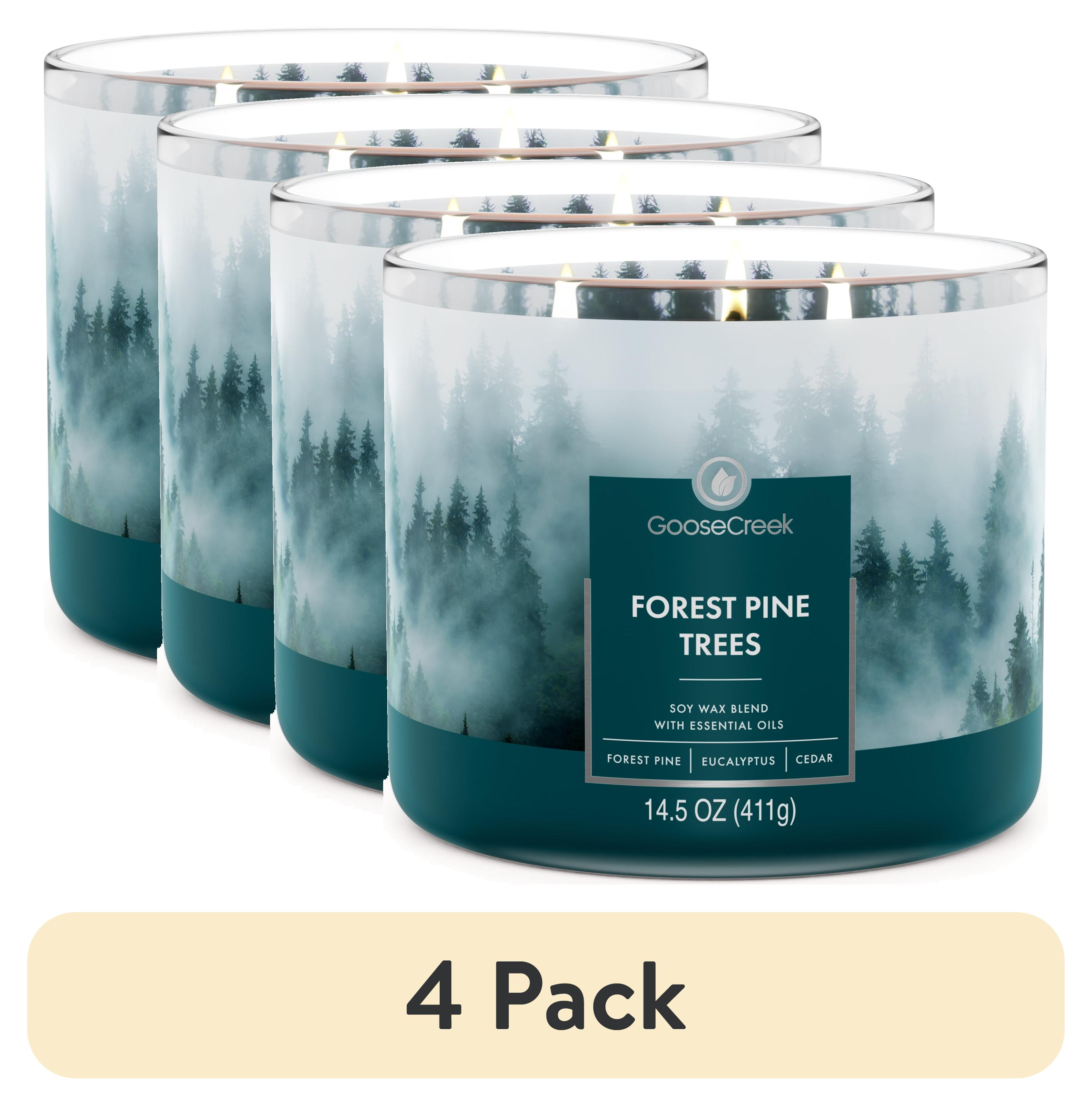 (4 pack) Goose Creek 3-Wick Forest Pine Trees Scented Jar Candle, 14 ...