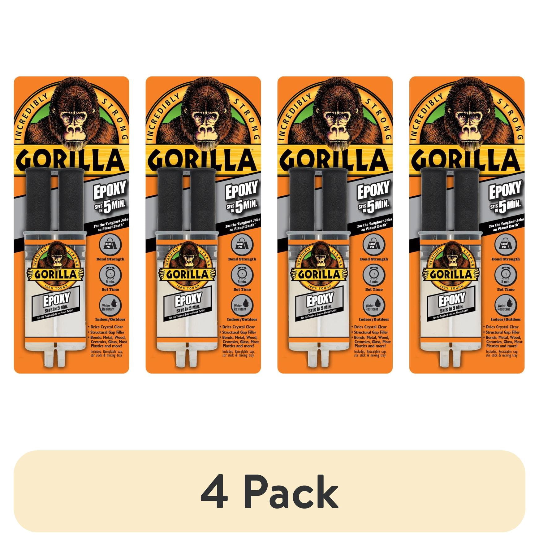 (4 pack) Gorilla Glue Epoxy 0.85 Ounce Syringe, Two Part Resin and Hardener - Walmart.com