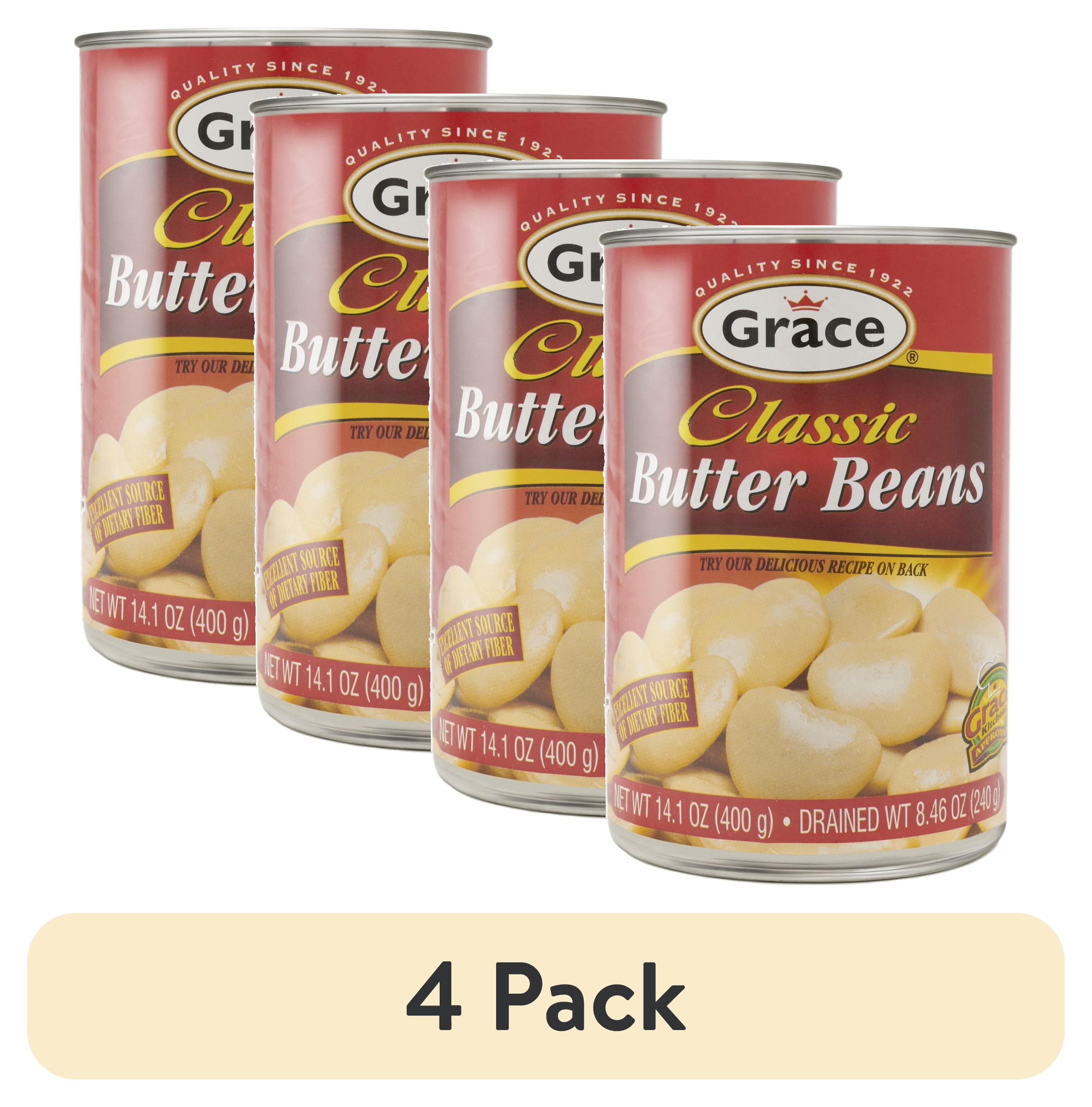 (4 pack) Grace Classic Butter Beans, 14 oz Can - Walmart.com