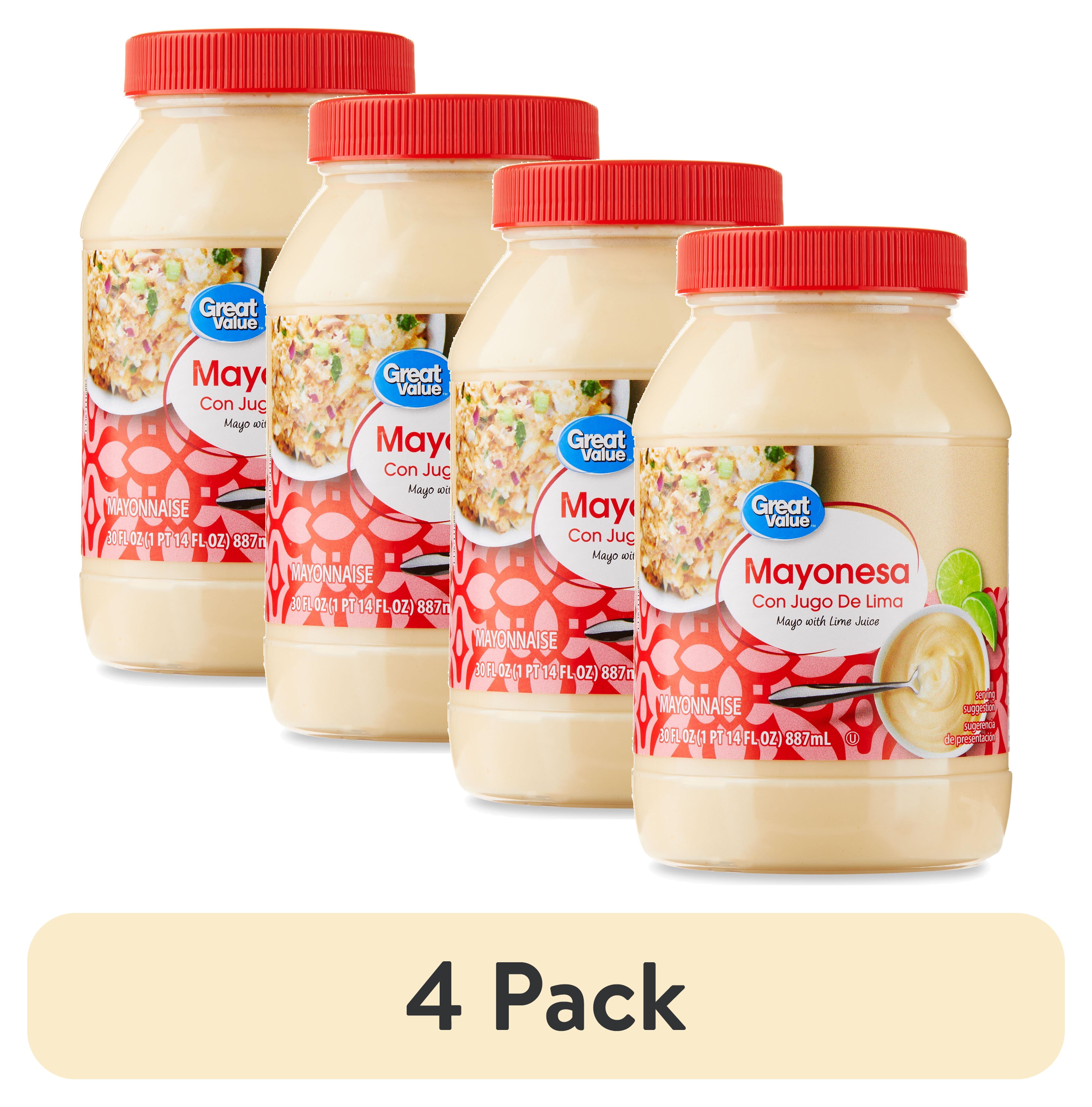 (4 pack) Great Value 30 fl oz Mayonesa Con Jugo De Lima-Mayonnaise with ...