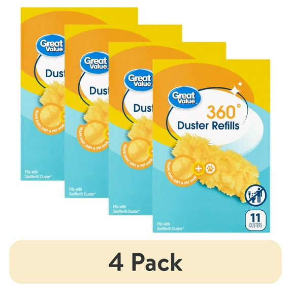 (4 pack) Great Value 360 Duster Refill, 11 Count - Walmart.com