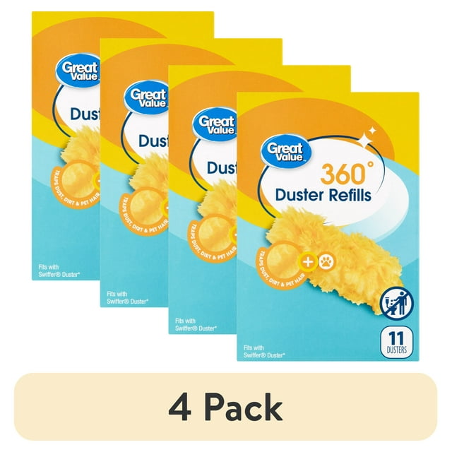 (4 pack) Great Value 360 Duster Refill, 11 Count - Walmart Business ...