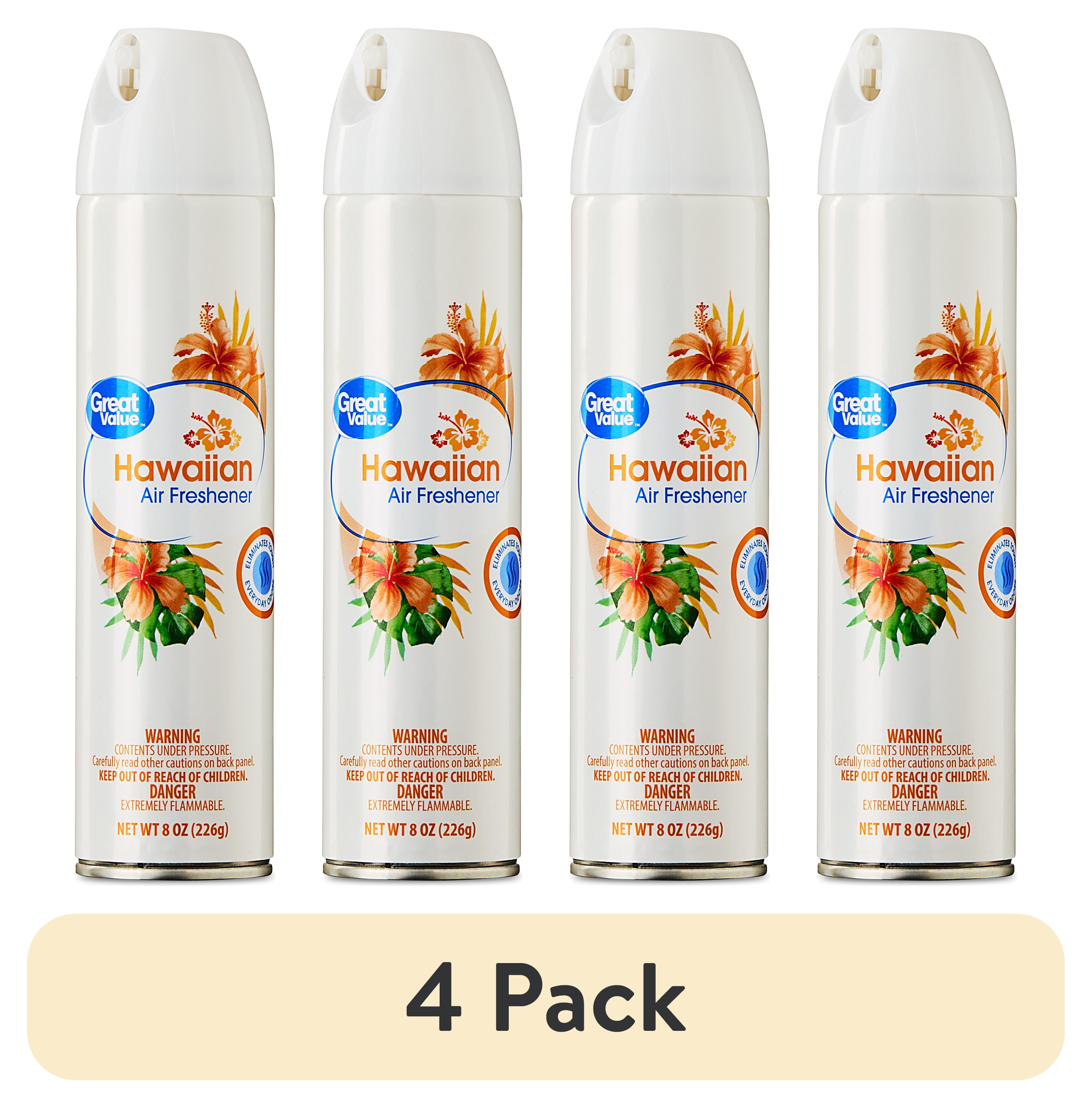 (4 pack) Great Value Aerosol Air Freshener, Hawaiian, 8 oz - Walmart.com