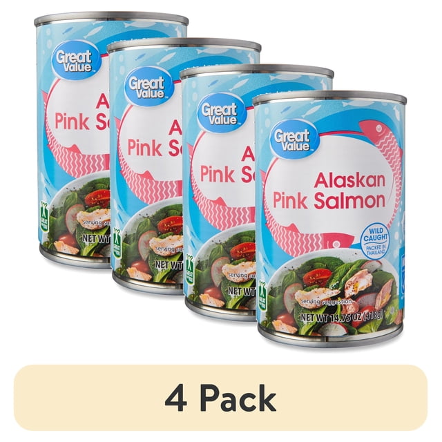 Great Value Pink Salmon (4) - Fish cans for restaurants - Walmart ...