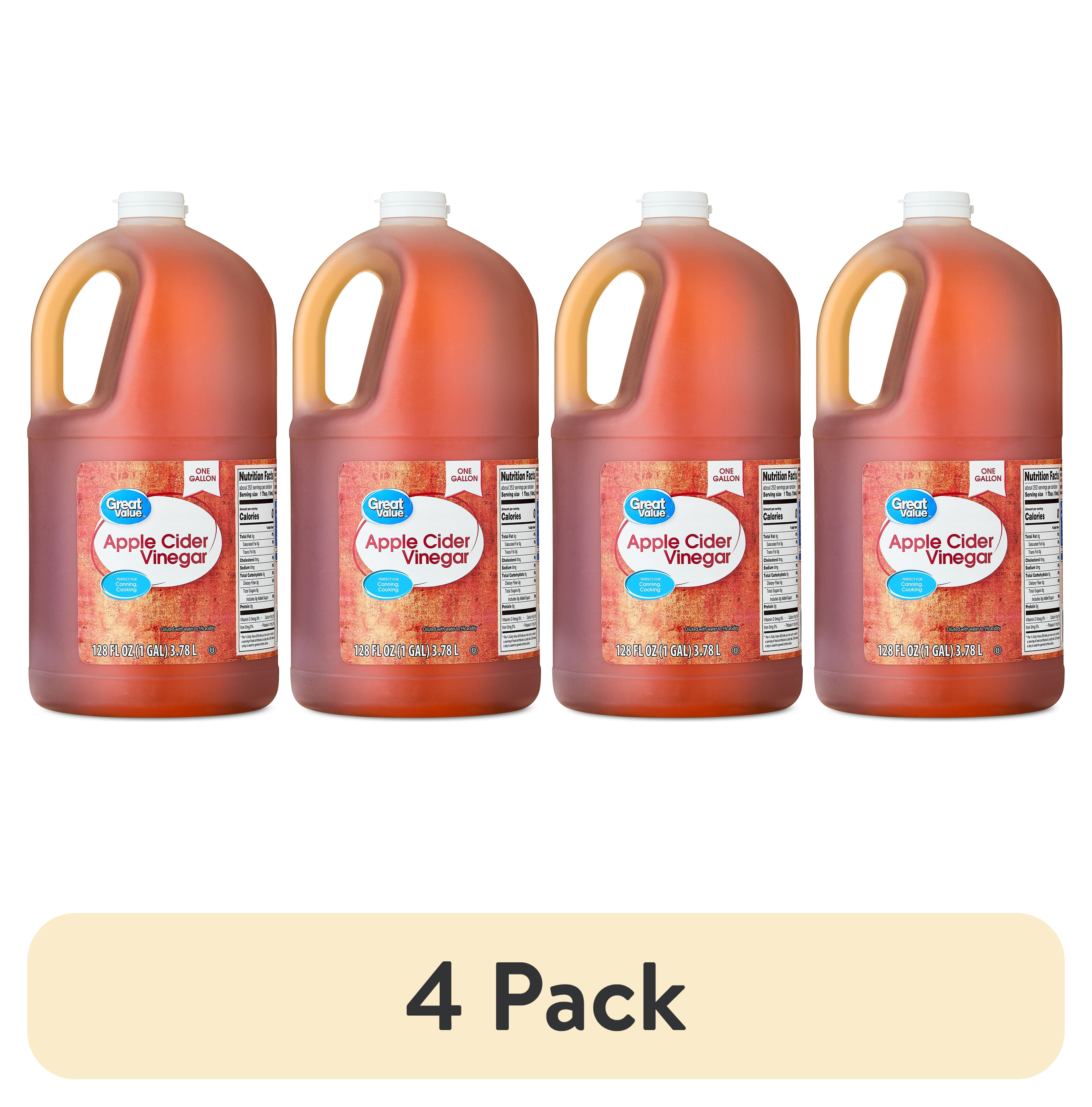 (4 pack) Great Value Apple Cider Vinegar, 128 fl oz - Walmart.com