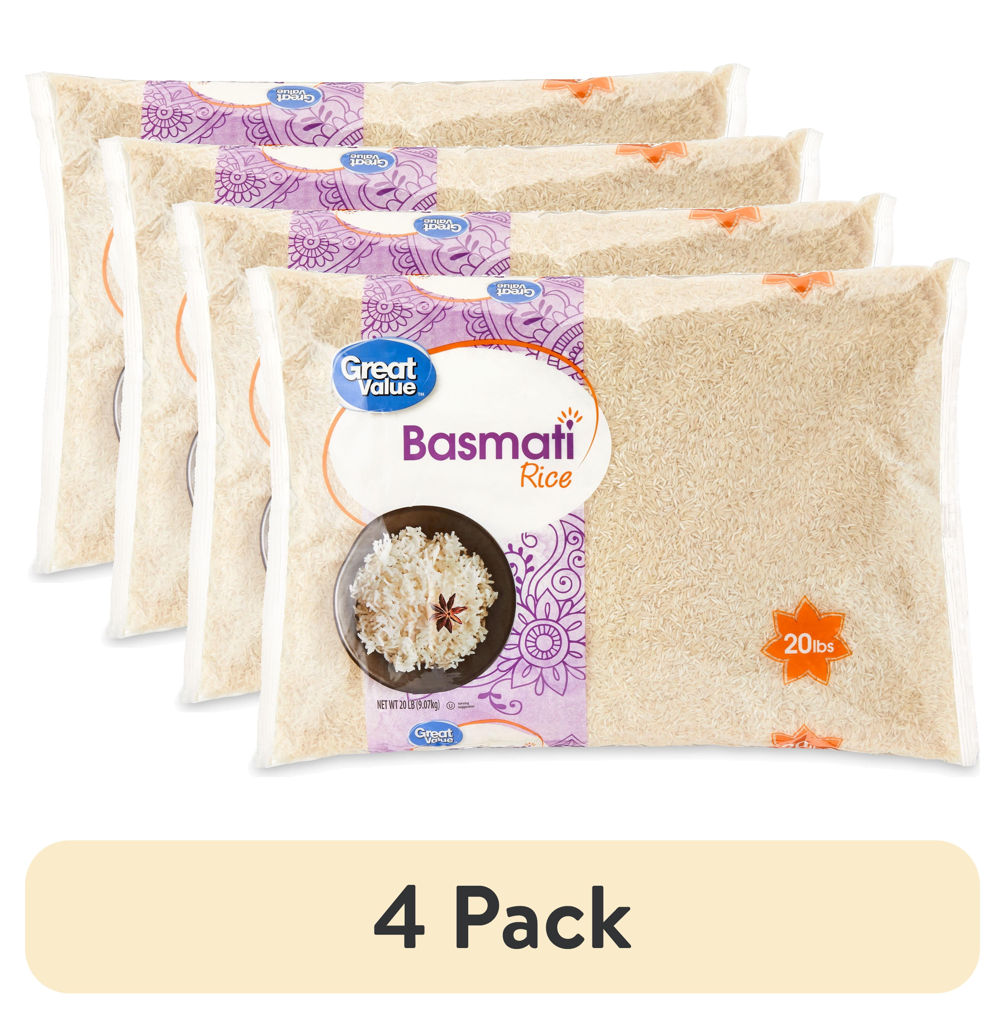 (4 pack) Great Value Basmati Rice, 20 lb - Walmart.com