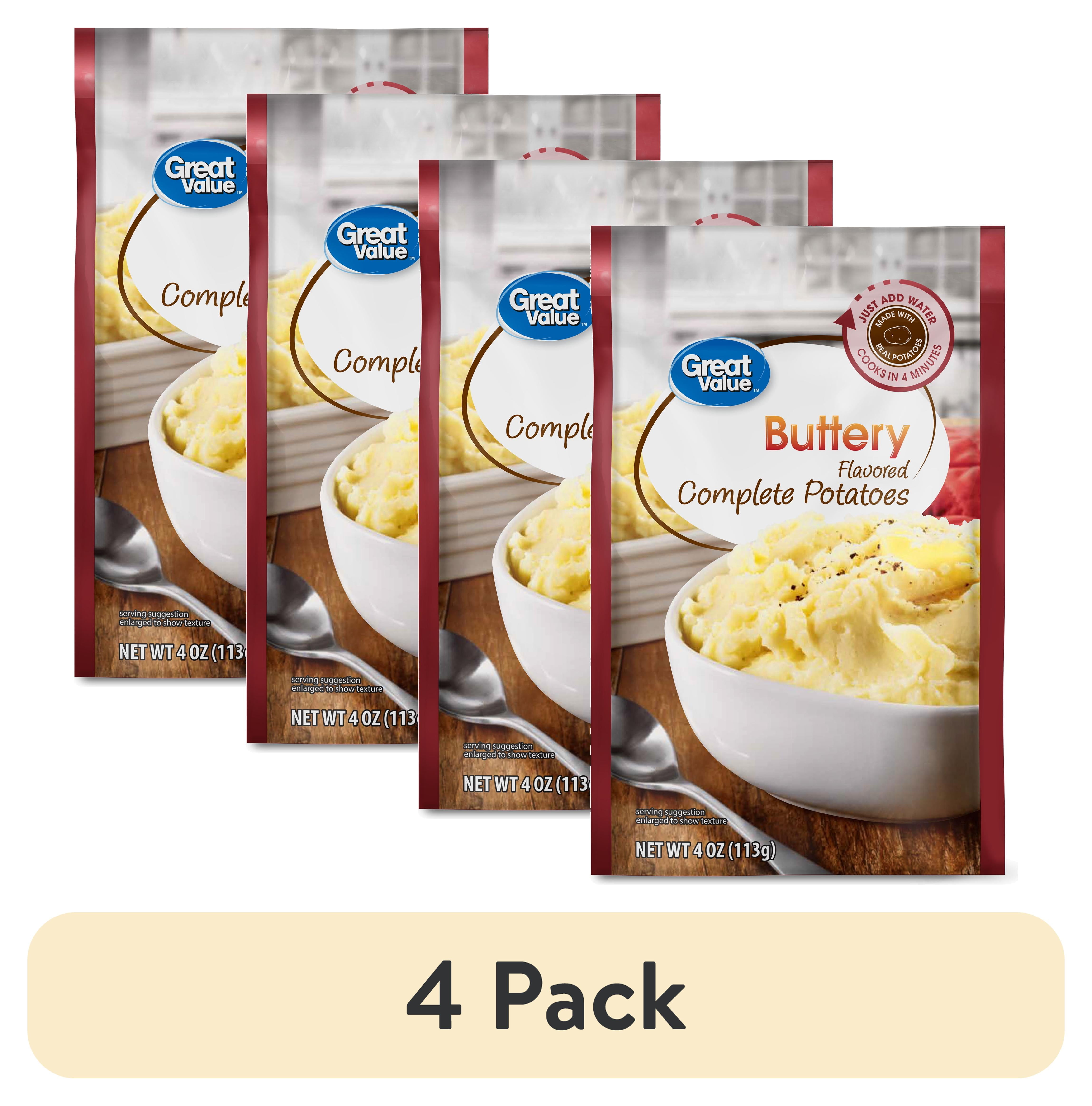 (4 pack) Great Value Buttery Complete Potatoes, 4 oz, Pouch - Walmart.com