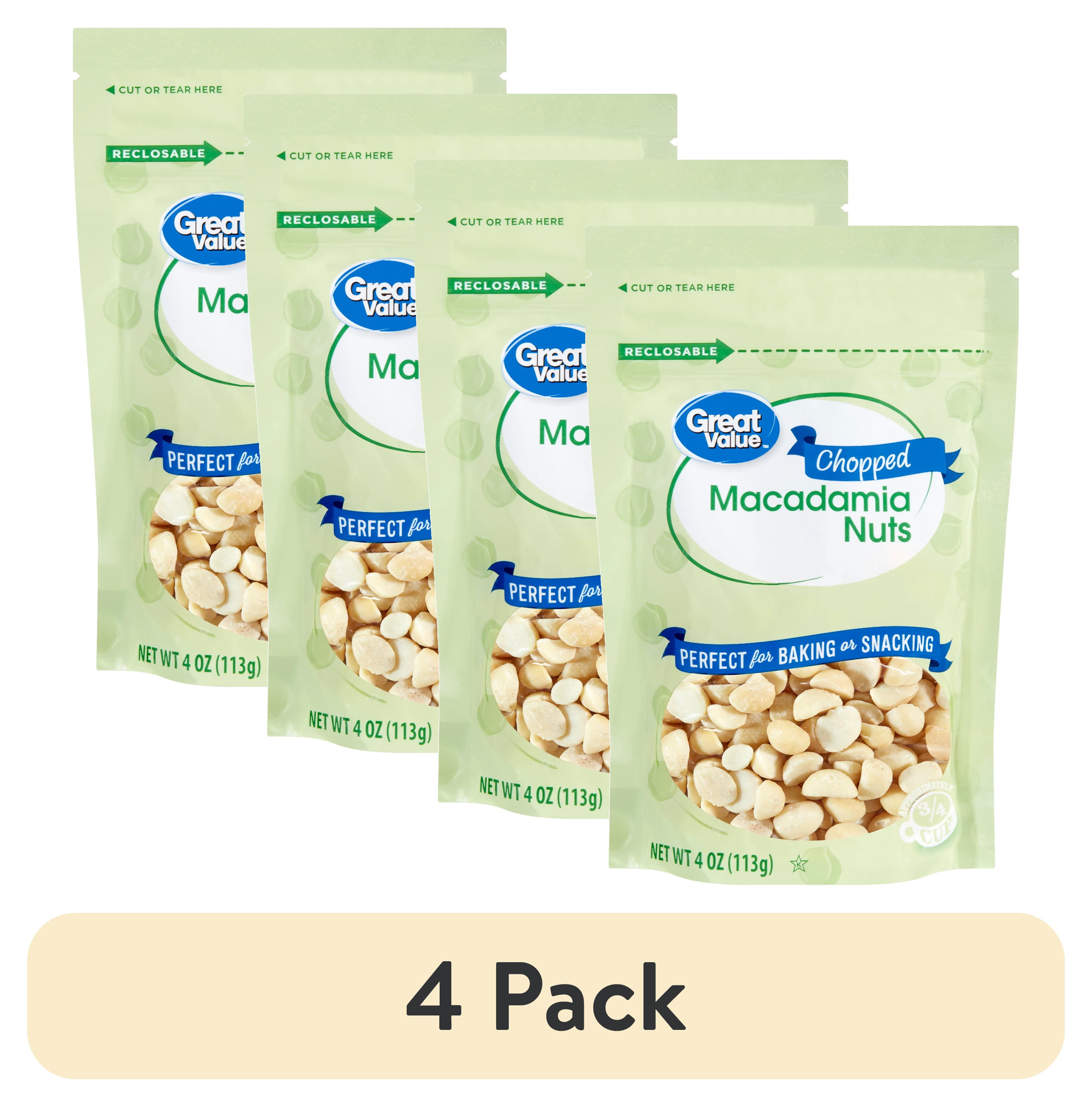 (4 pack) Great Value Chopped Macadamia Nuts, 4 oz - Walmart.com