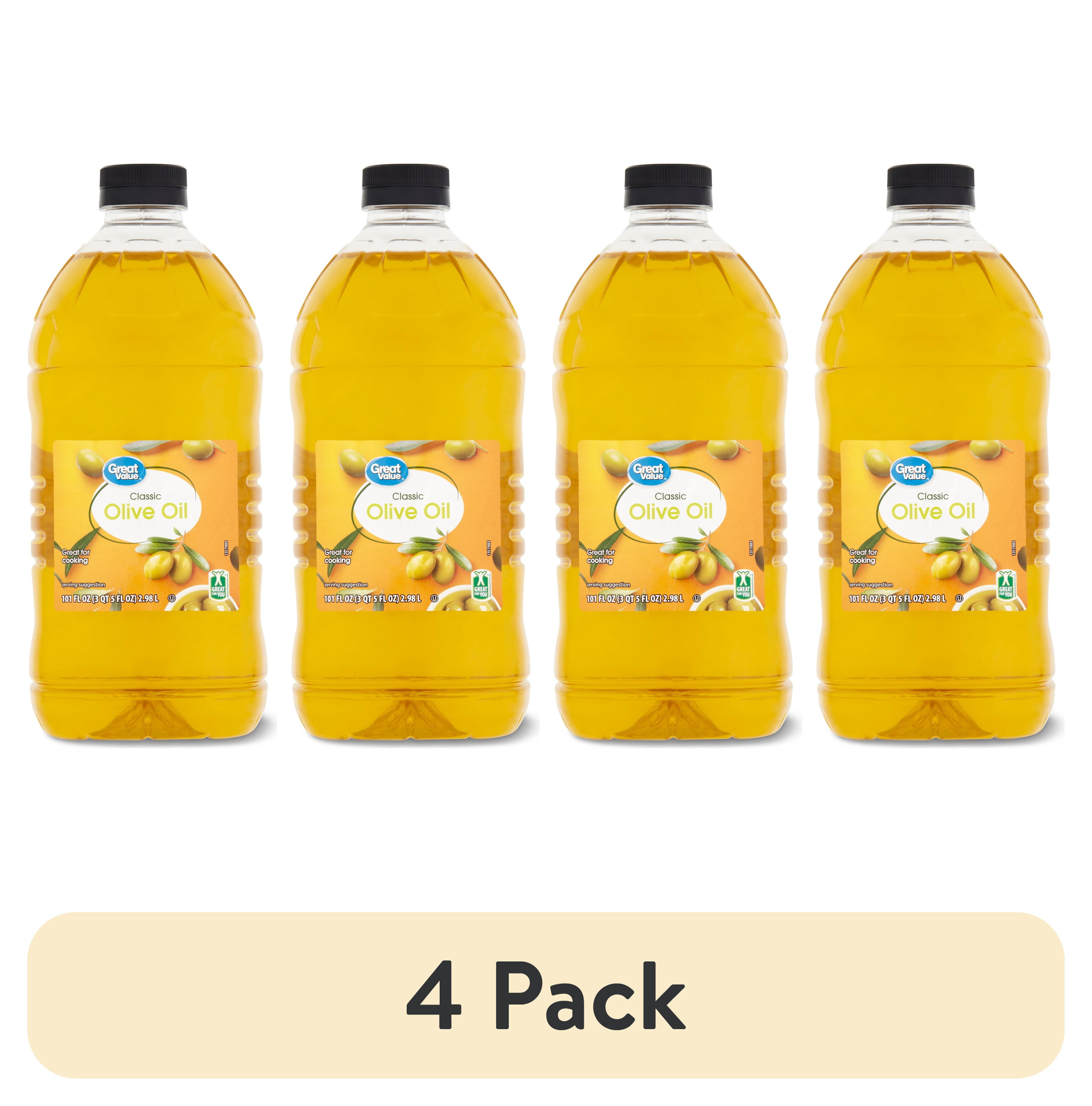 Great Value Classic Olive Oil 4 Pack for Breakroom 101 fl oz - Walmart ...